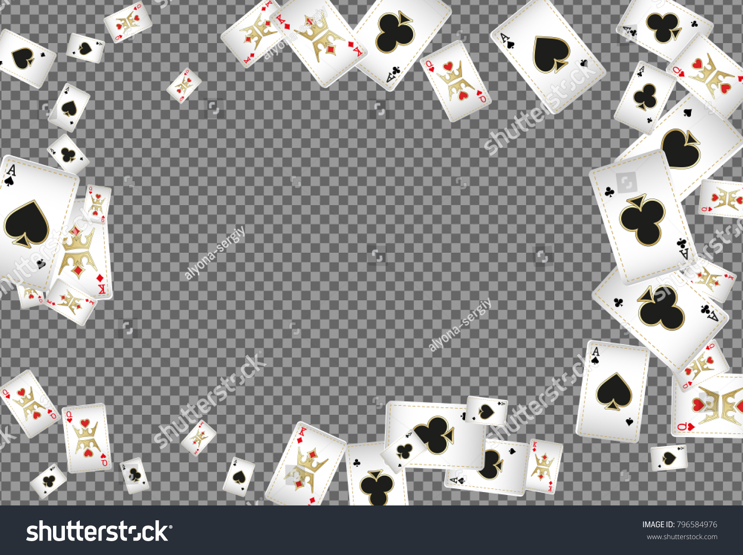 Playing Cards Border On Transparent Background: เวกเตอร์สต็อก (ปลอดค่า ...