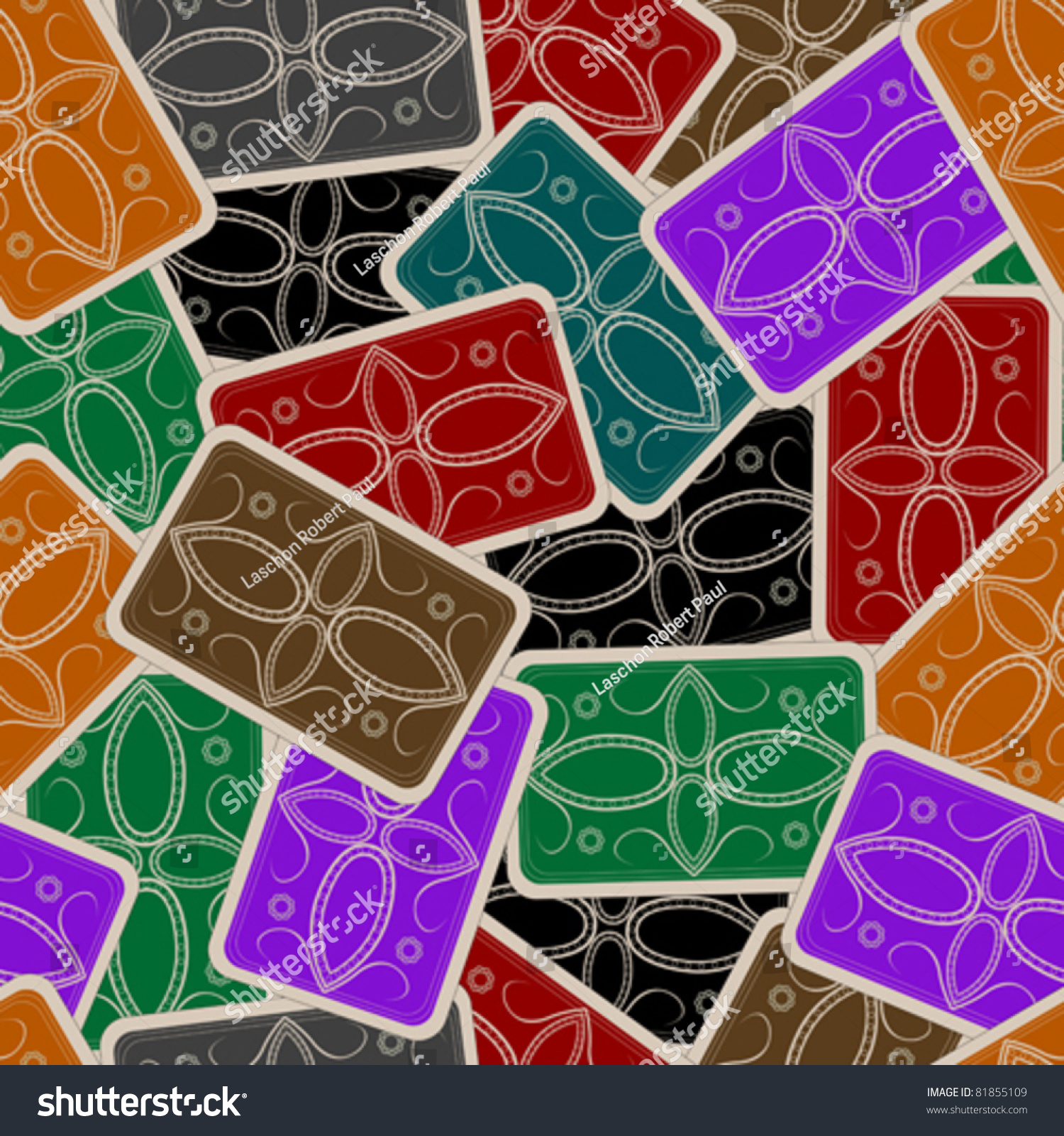 Playing Cards Deck Pattern Abstract Seamless Stock Vector (Royalty Free ...