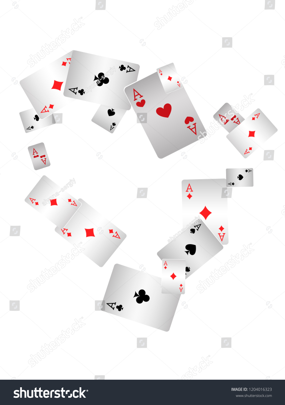 Playing Cards On White Background Vector: vector de stock (libre de ...