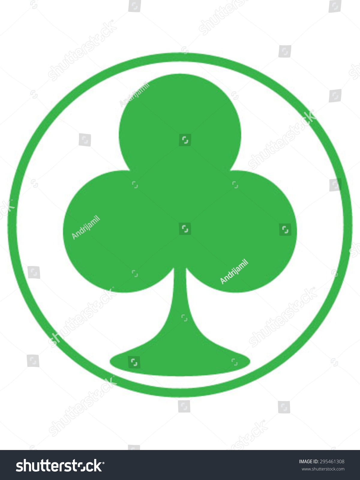 Playing Cards Symbol Club Vector Isolated Stock Vector (Royalty Free ...