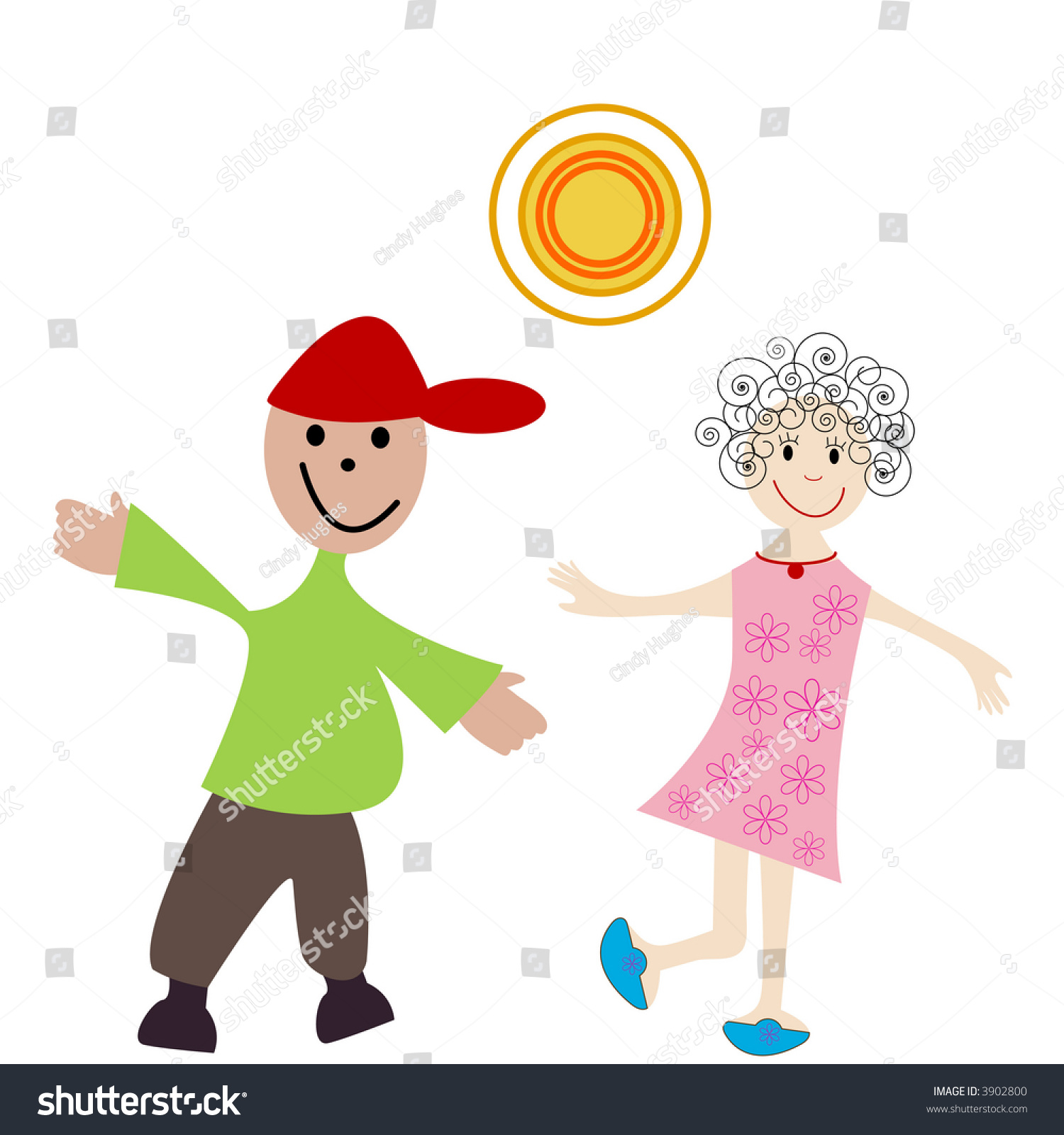 Playing Sun Cartoon Vector Stock Vector (Royalty Free) 3902800 ...