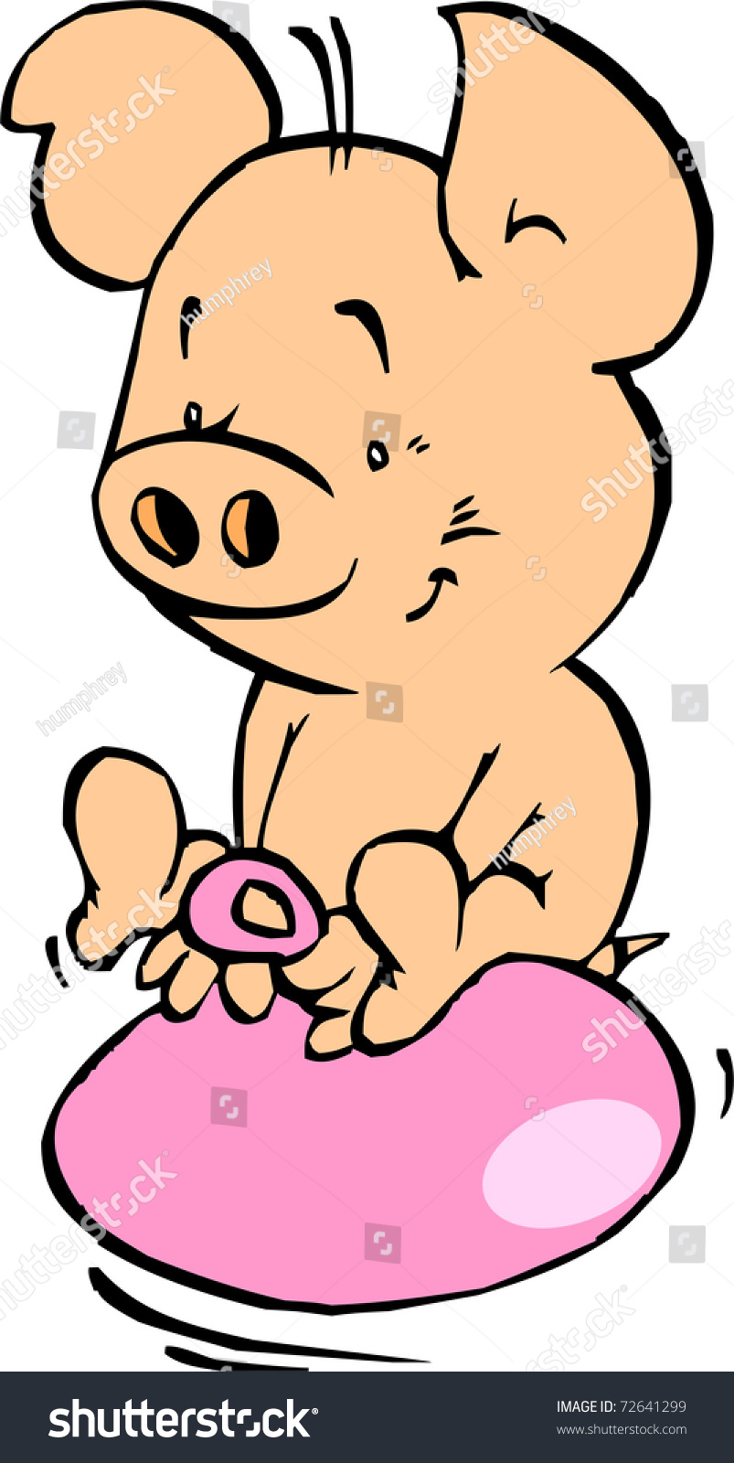 Playing Pig Stock Vector (Royalty Free) 72641299