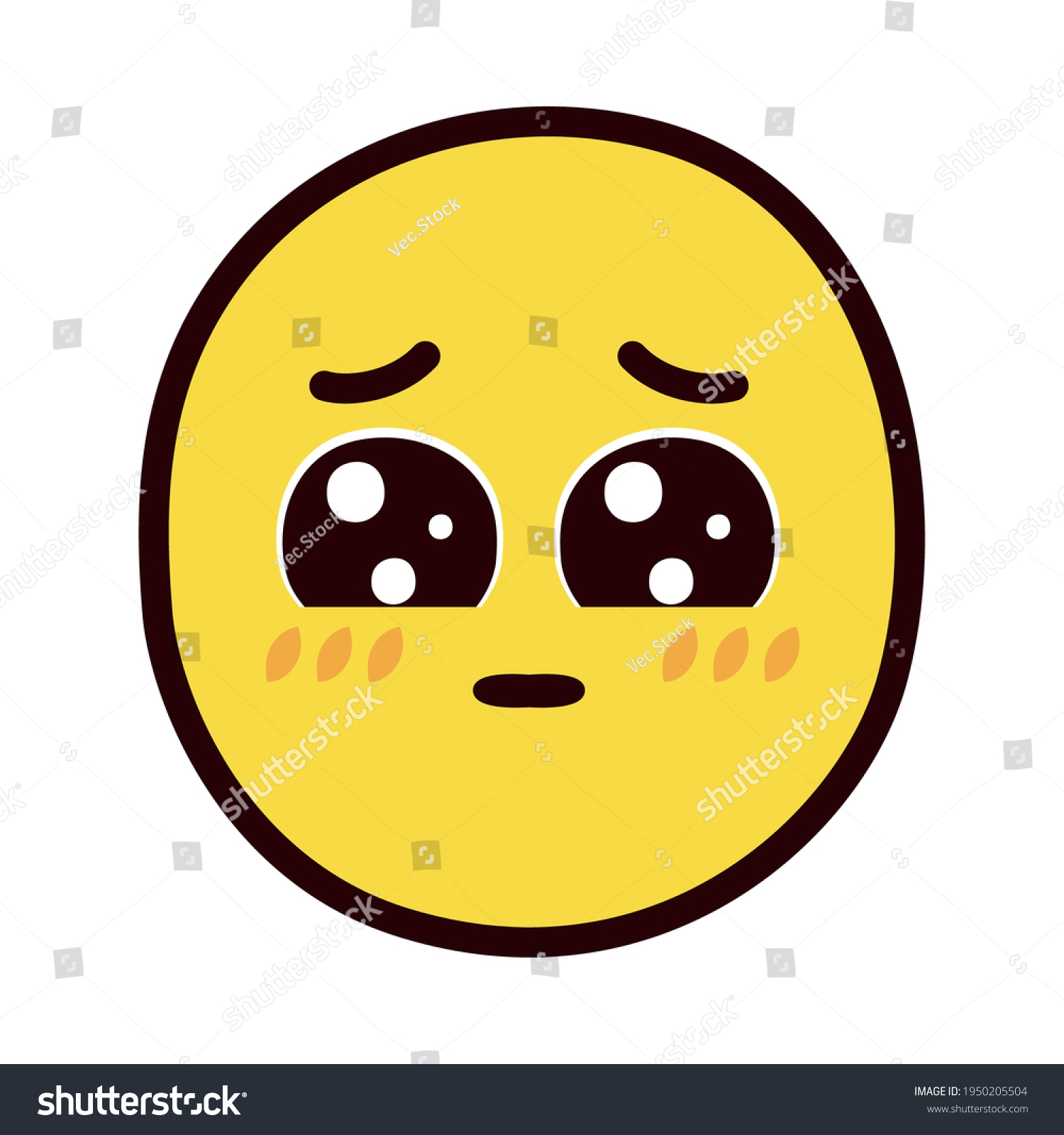 suplicando la cara emoji sobre el: vector de stock (libre de regalías ...
