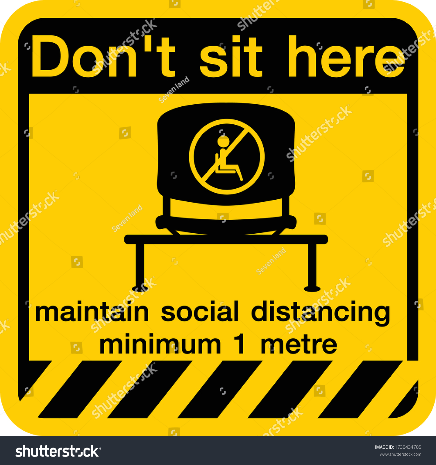 Please Do Not Sit Here Prevent Stock Vector Royalty Free 1730434705 Shutterstock