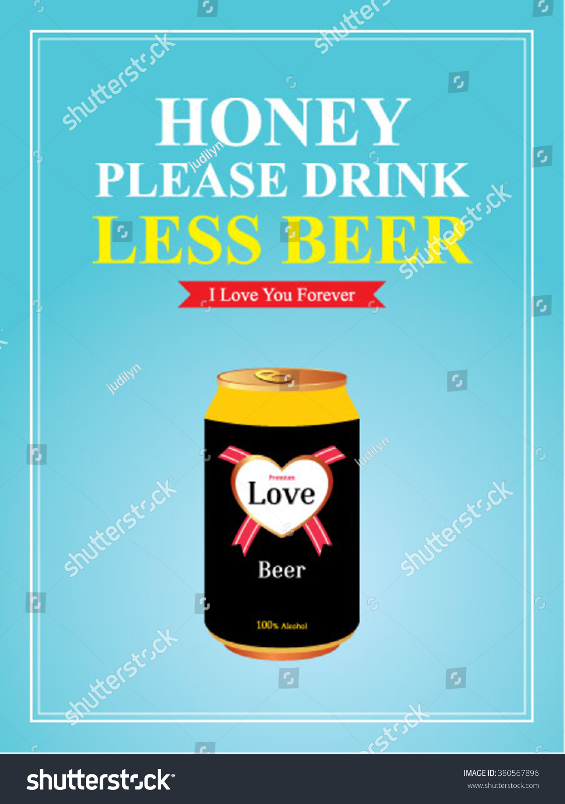 Please Drink Less Beer Can Vector Stock Vector (Royalty Free) 380567896