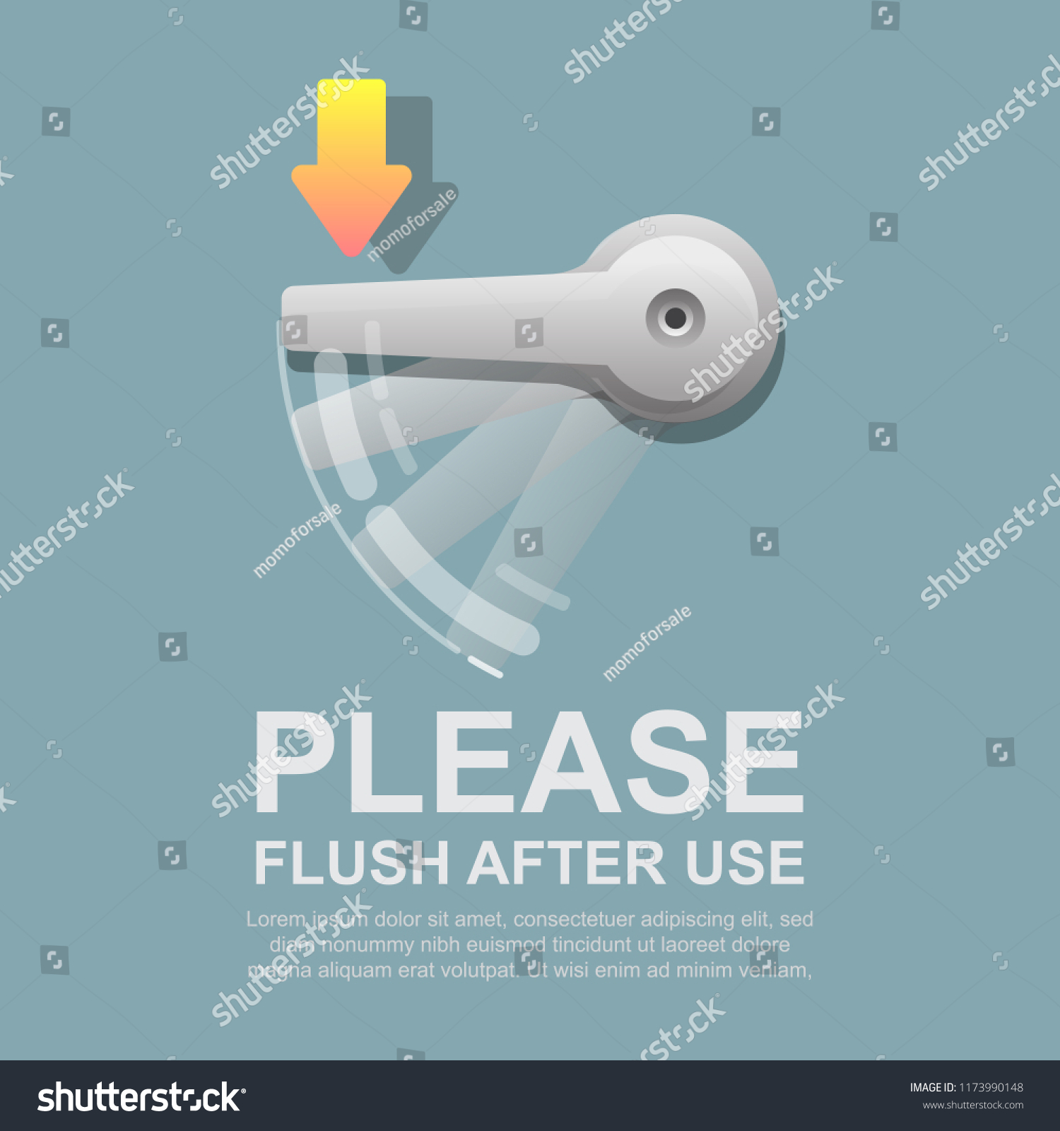 Please Flush After Use Vector Illustration: เวกเตอร์สต็อก (ปลอดค่า ...