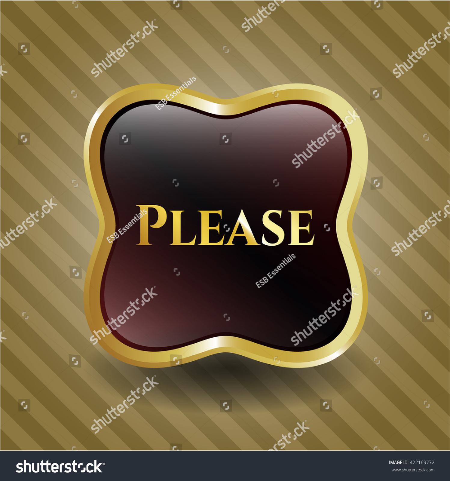 Please Gold Badge Stock Vector (Royalty Free) 422169772 | Shutterstock