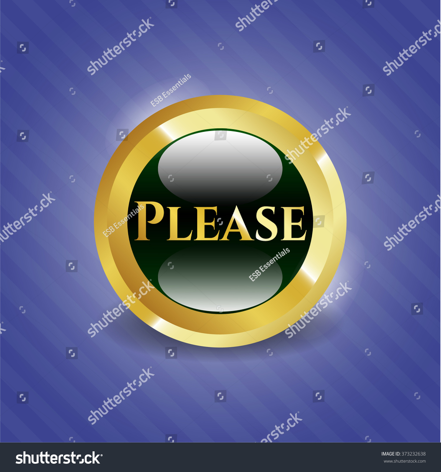 Please Shiny Emblem Stock Vector (Royalty Free) 373232638