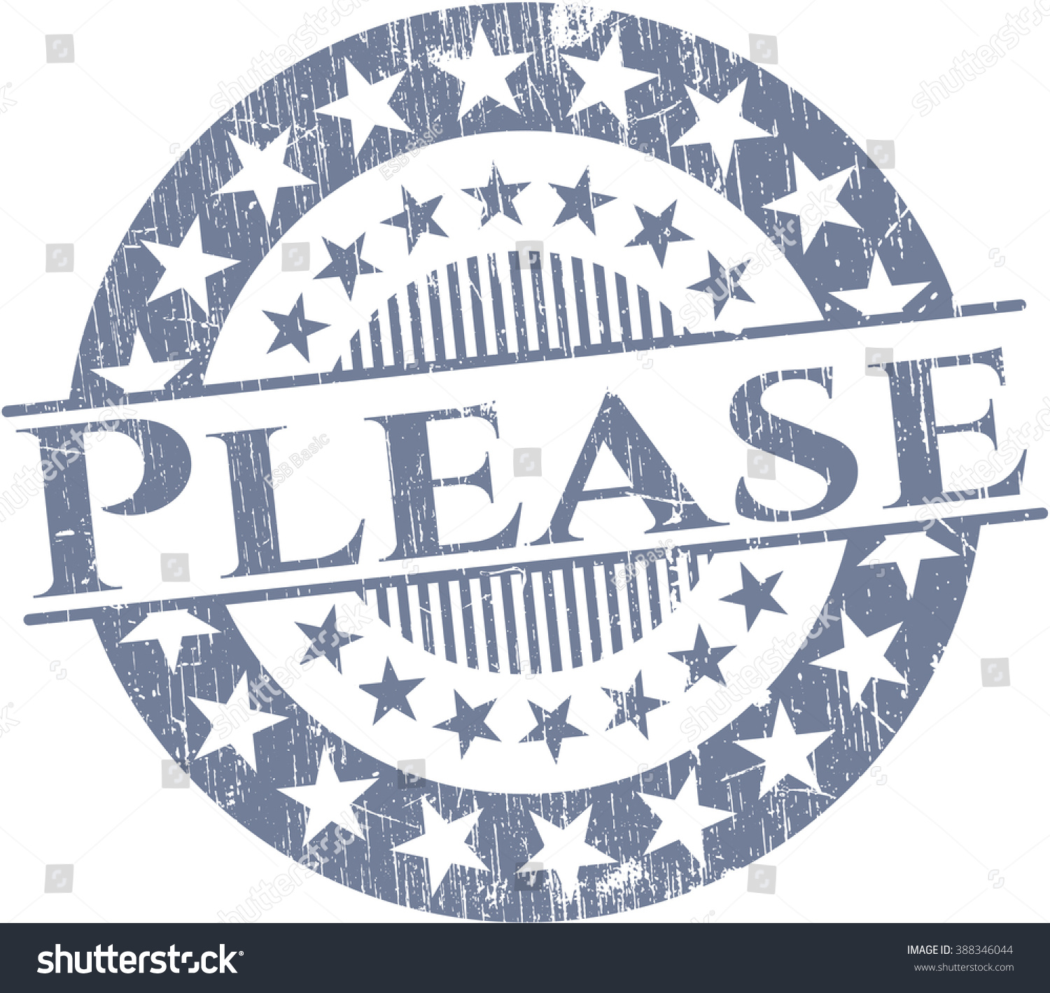 Please Rubber Seal Texture Stock Vector (Royalty Free) 388346044