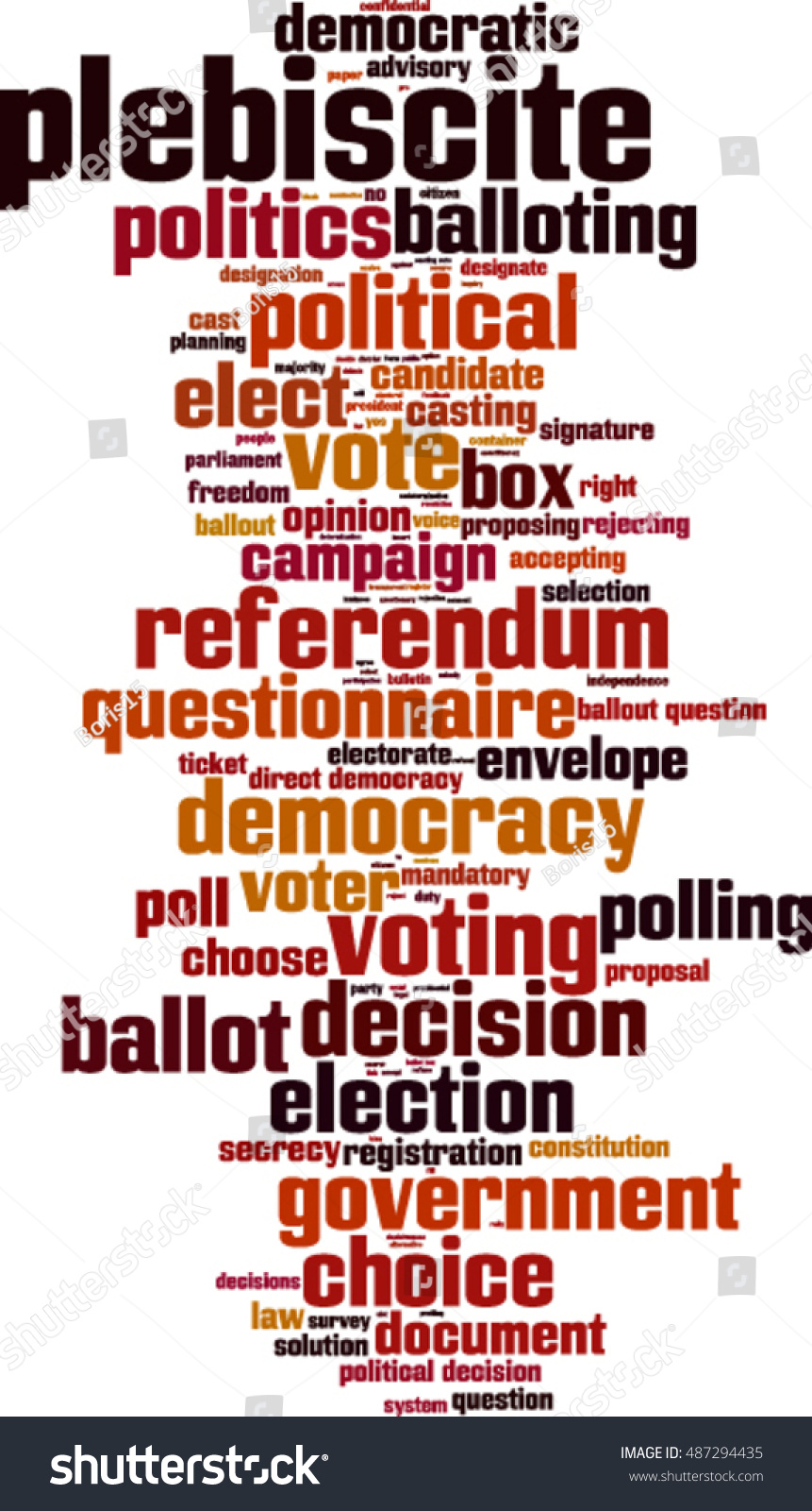 Plebiscite Word Cloud Concept Vector Illustration 스톡 벡터(로열티 프리 ...