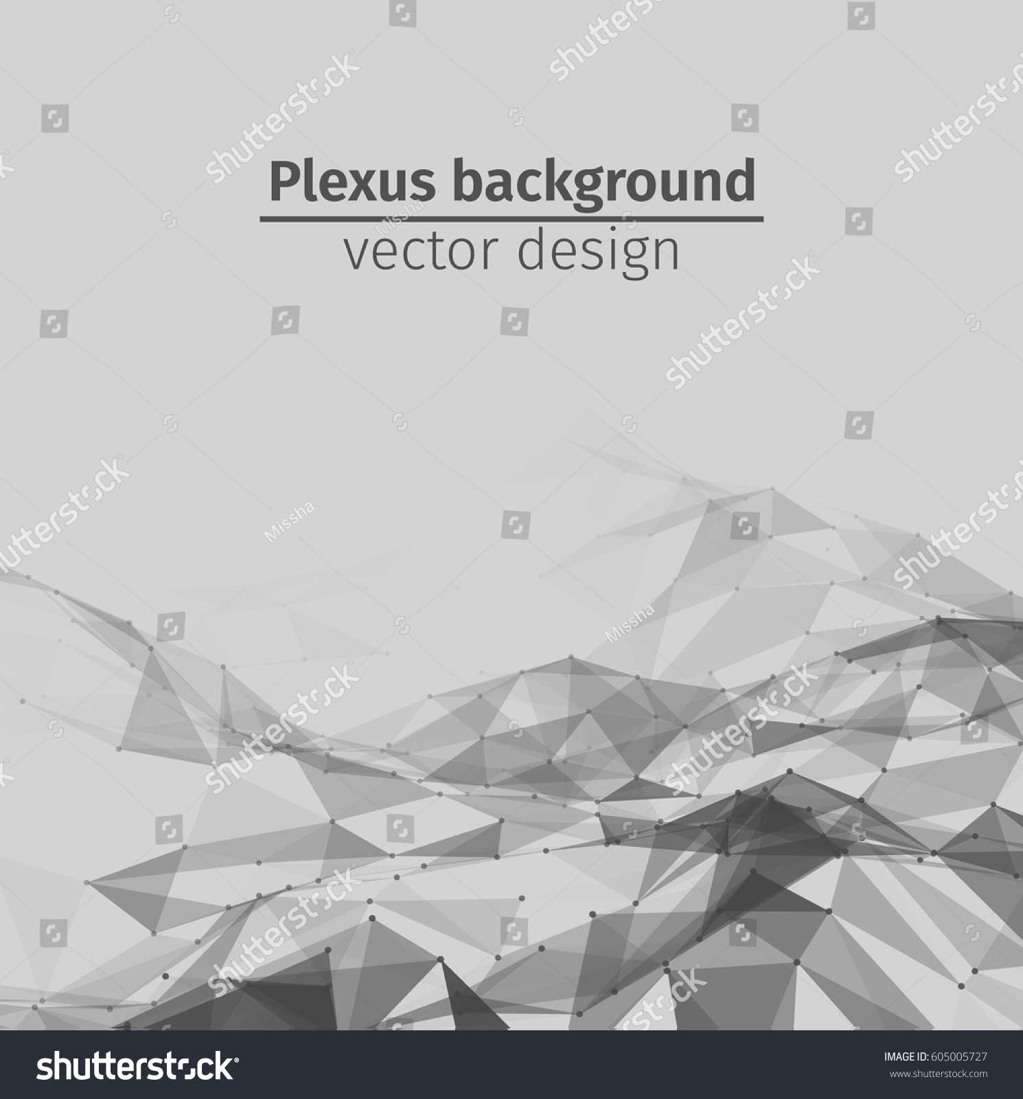Plexus Volume Composition White Gray Points Stock Vector (Royalty Free ...