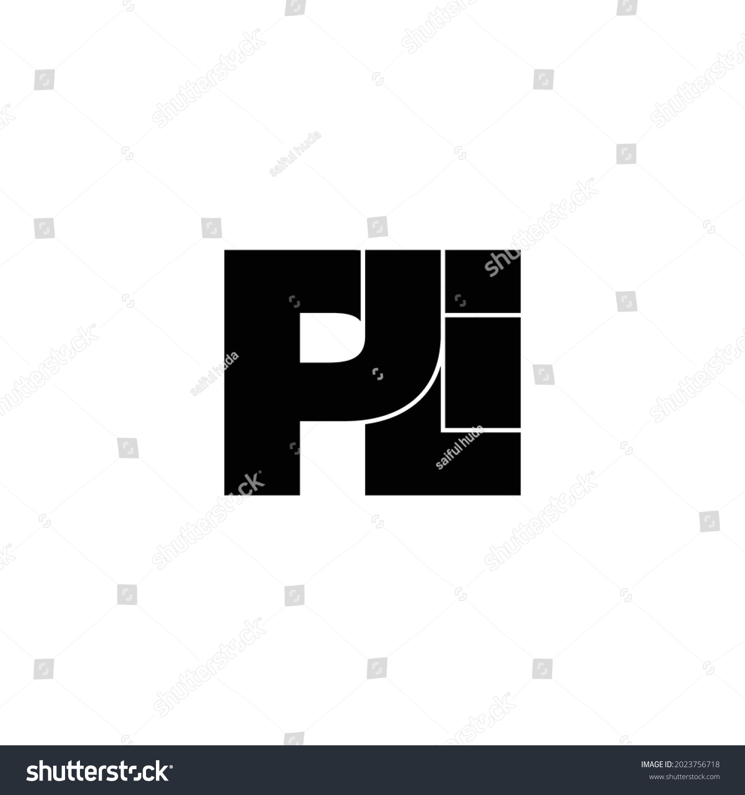 Pli Letter Monogram Logo Design Vector Stock Vector (Royalty Free ...