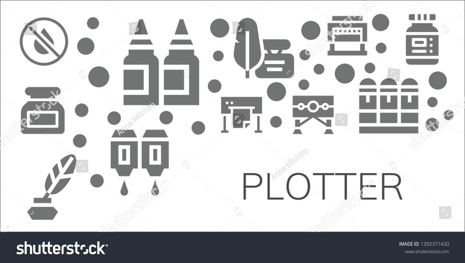 Plotter Icon Set 11 Filled Plotter Stock Vector (Royalty Free) 1392371420 | Shutterstock