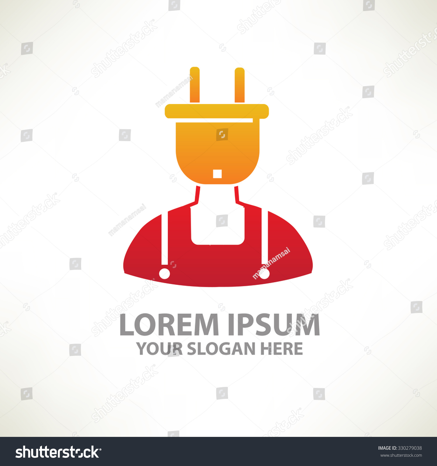 Plug Energy Designlogo Templateclean Vector: vector de stock (libre de ...