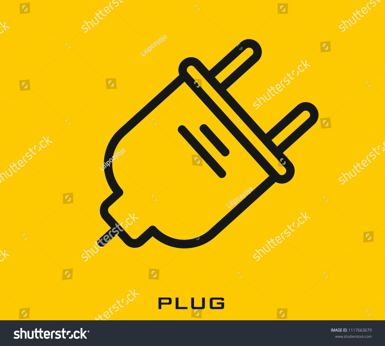 Plug Icon Signs Stock Vector (Royalty Free) 1117663679 | Shutterstock