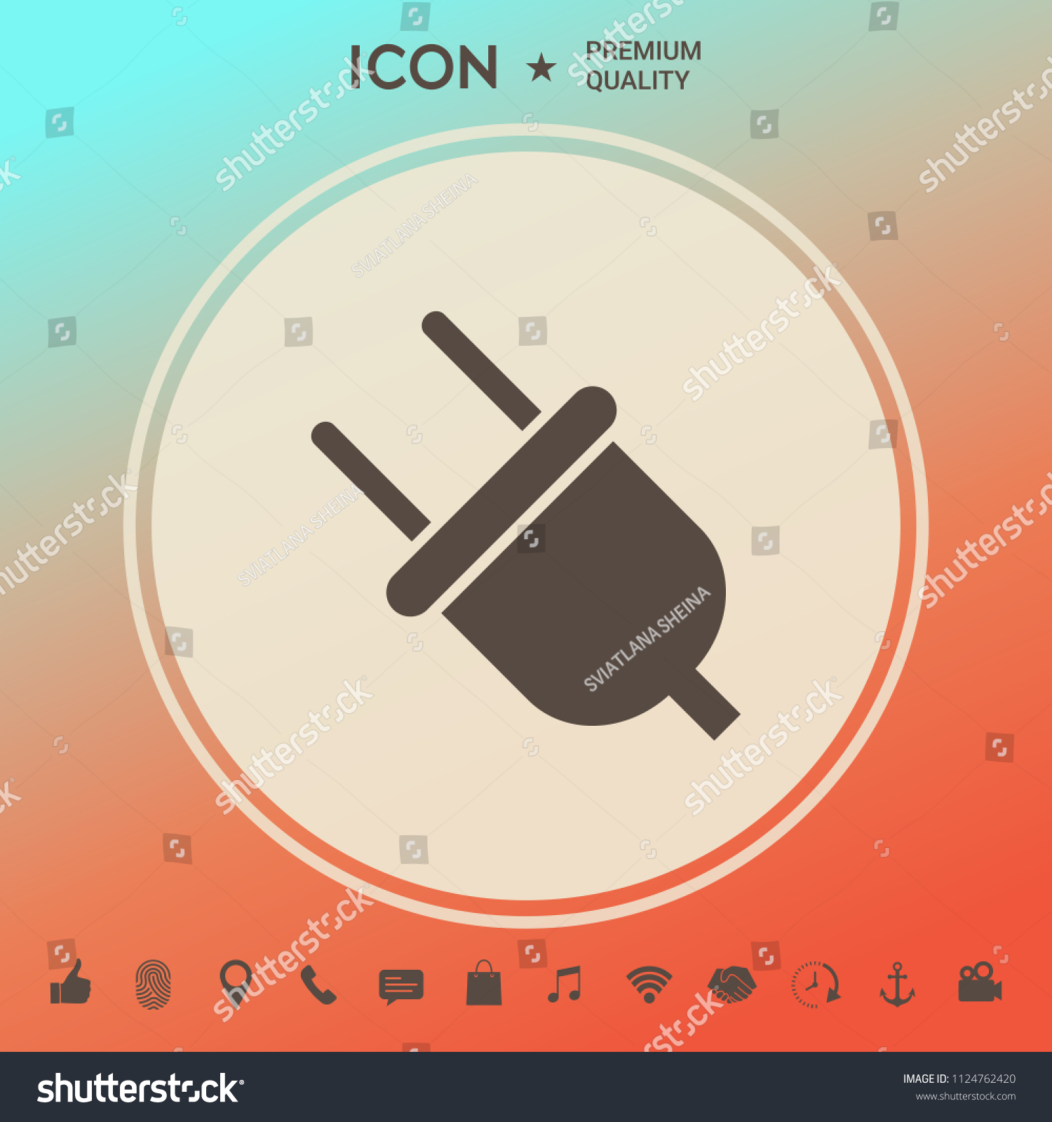 Plug Icon Symbol Stock Vector (Royalty Free) 1124762420 | Shutterstock