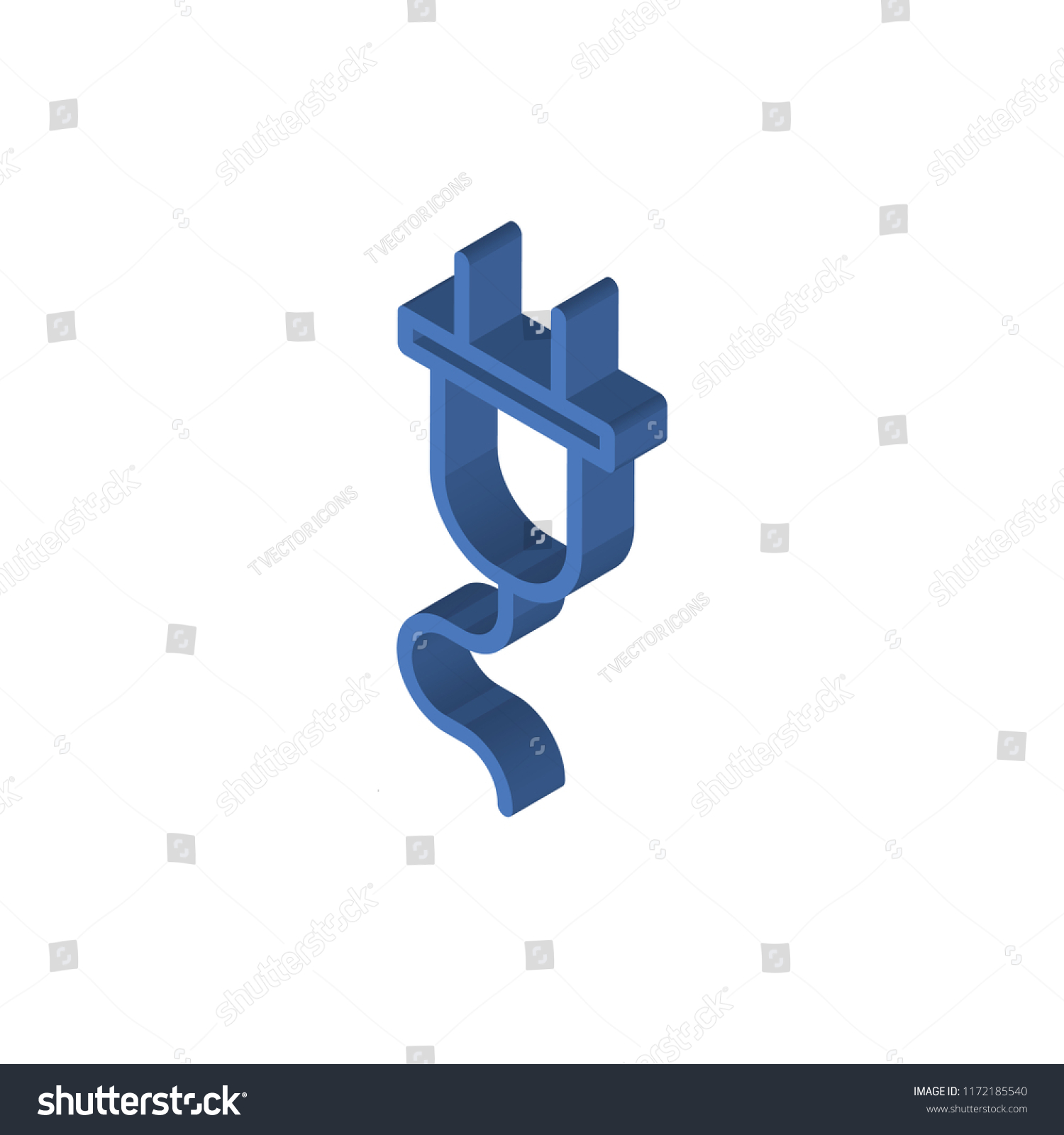 Plug Isometric Left Top View 3d Stock Vector (Royalty Free) 1172185540 ...