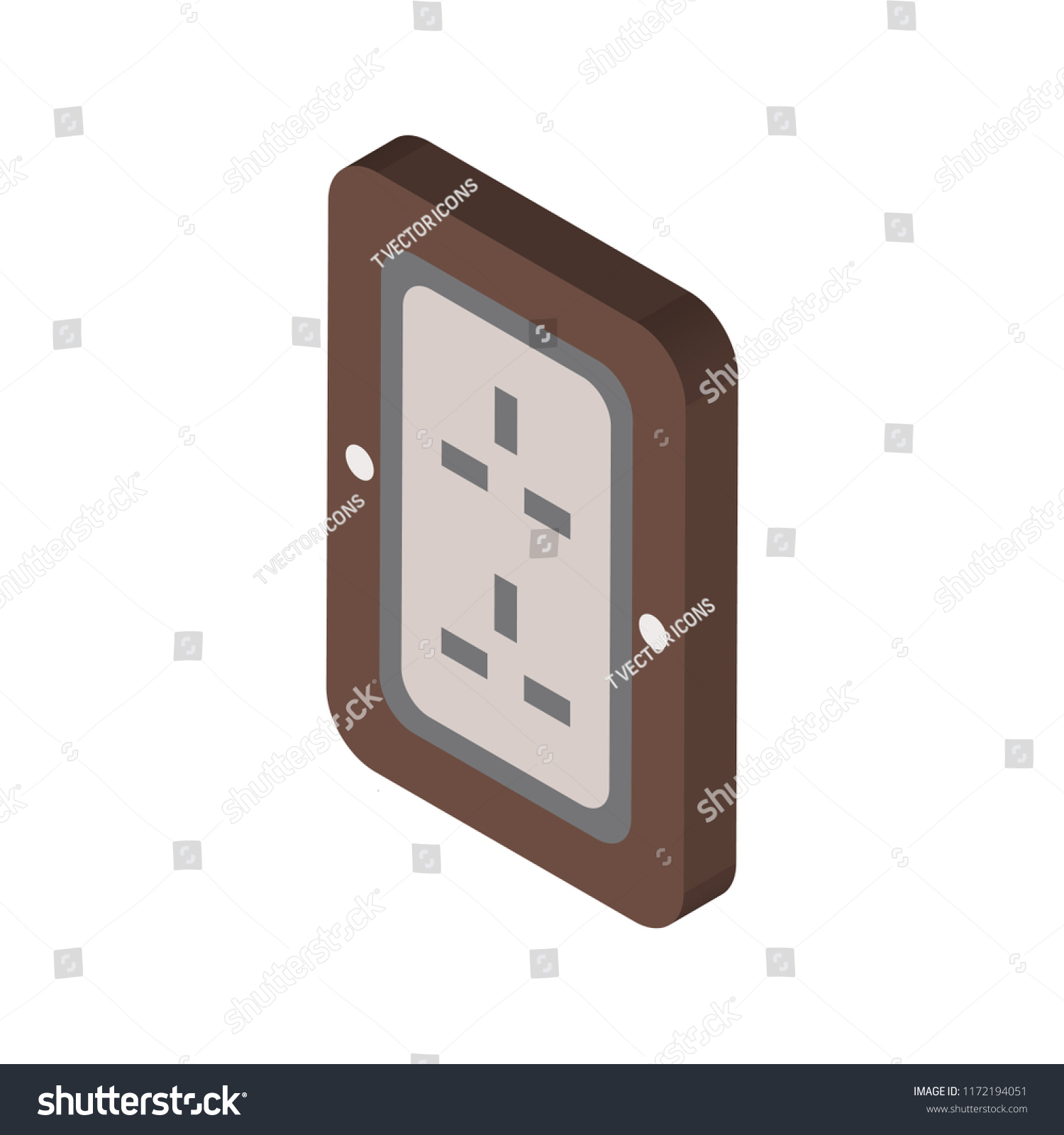Plug Isometric Left Top View 3d Stock Vector (Royalty Free) 1172194051 ...
