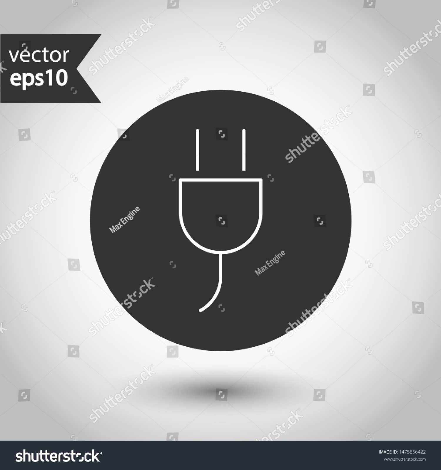 Plug Pictogram Plug Vector Icon Plug Stock Vector (Royalty Free ...