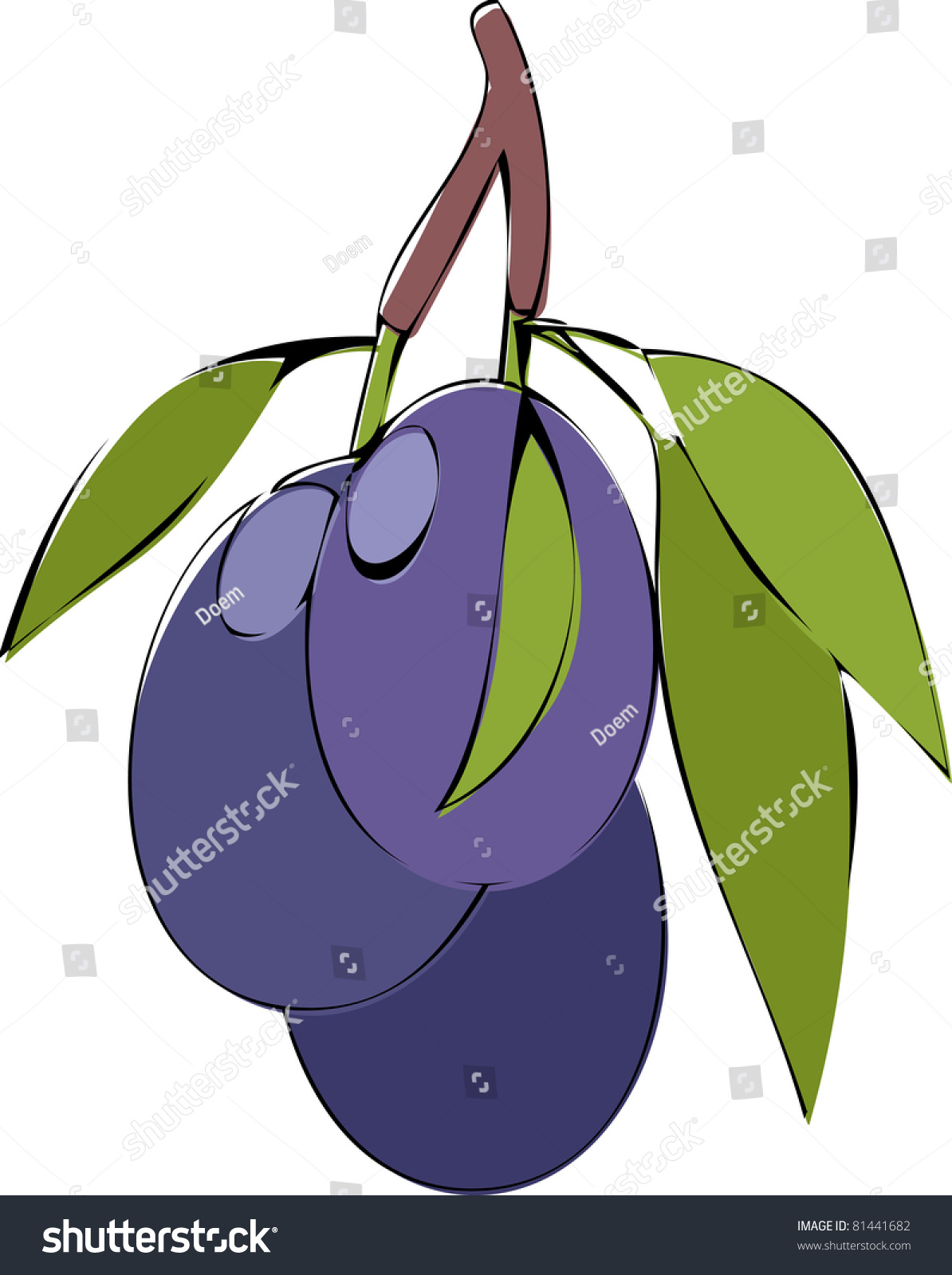 Plum Line Stock Vector (Royalty Free) 81441682