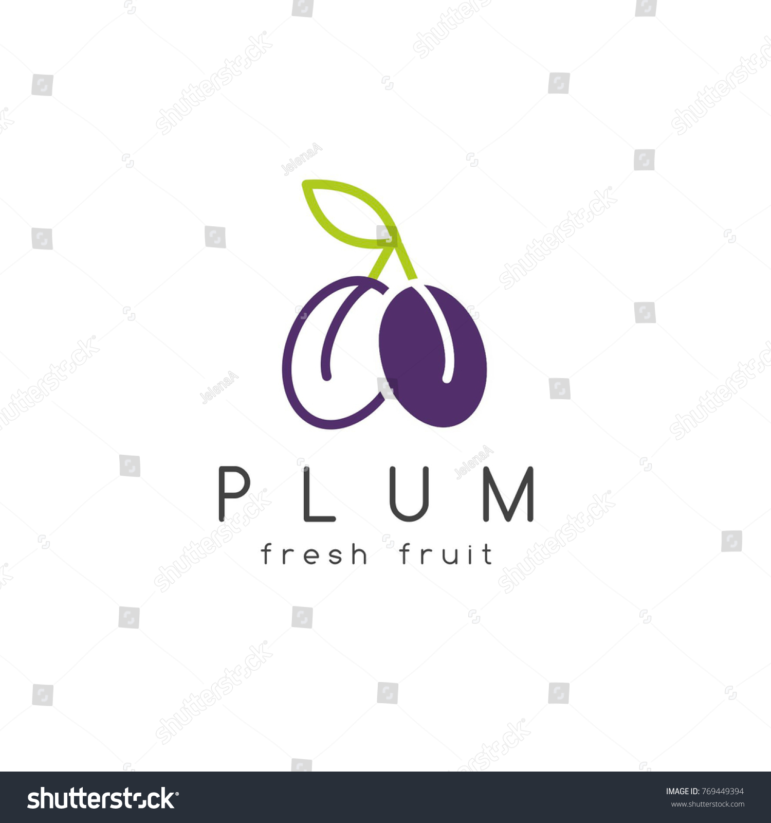 Plum Template Logo Stock Vector (Royalty Free) 769449394 | Shutterstock
