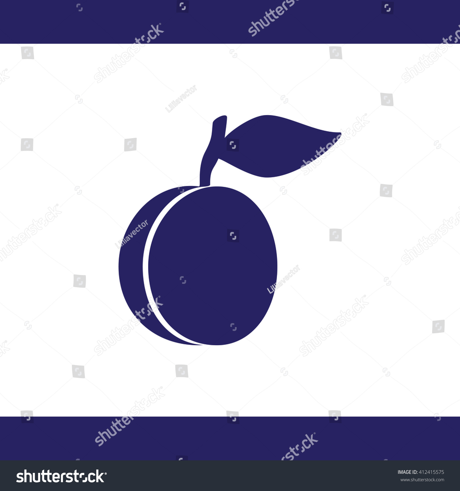 Plum Vector Icon Stock Vector (Royalty Free) 412415575 | Shutterstock