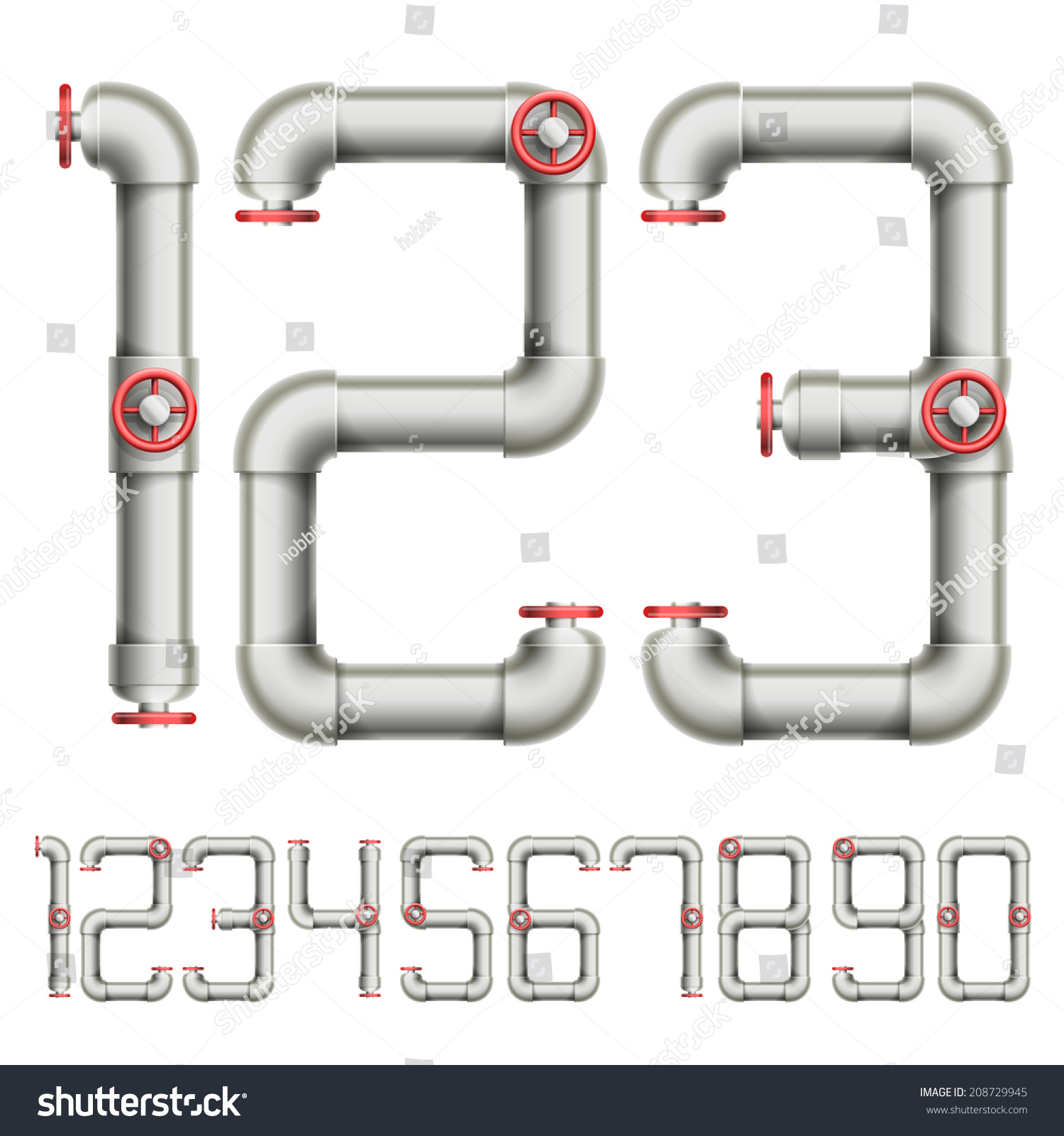 Plumbing Figures Vector Illustration Stock Vector (Royalty Free) 208729945