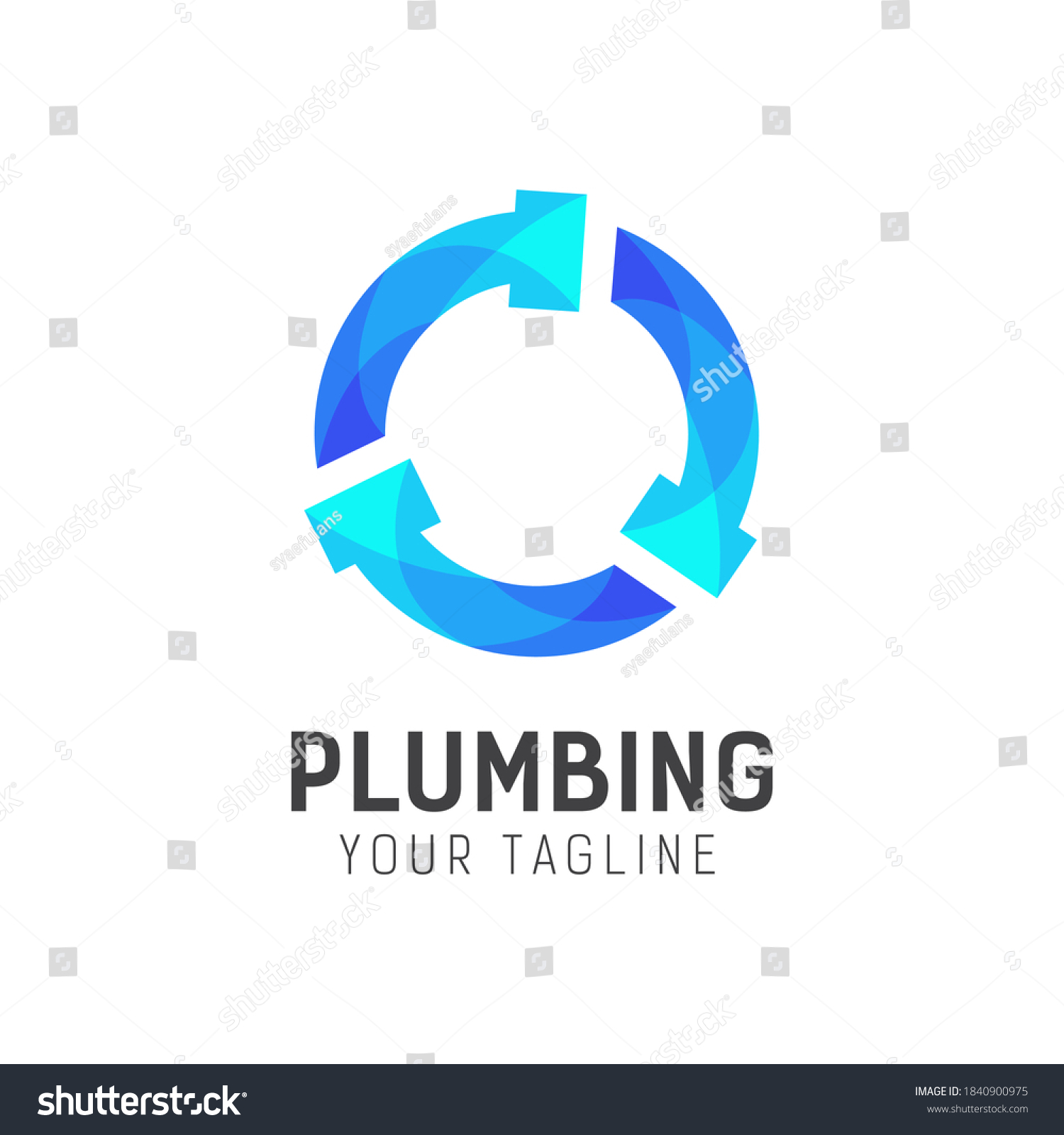 Plumbing Logo Design Template Vector Illustration Stock Vector (Royalty ...