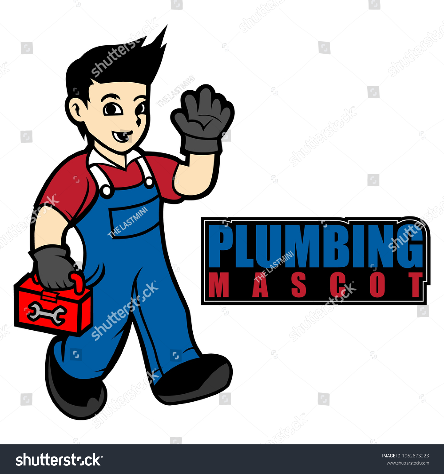 Plumbing Mascot Logo Design Vector Stock Vector (Royalty Free) 1962873223