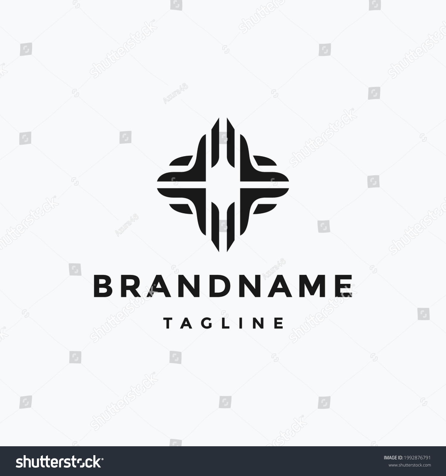 Plus Abstract Logo Icon Vector Design Stock Vector (Royalty Free ...