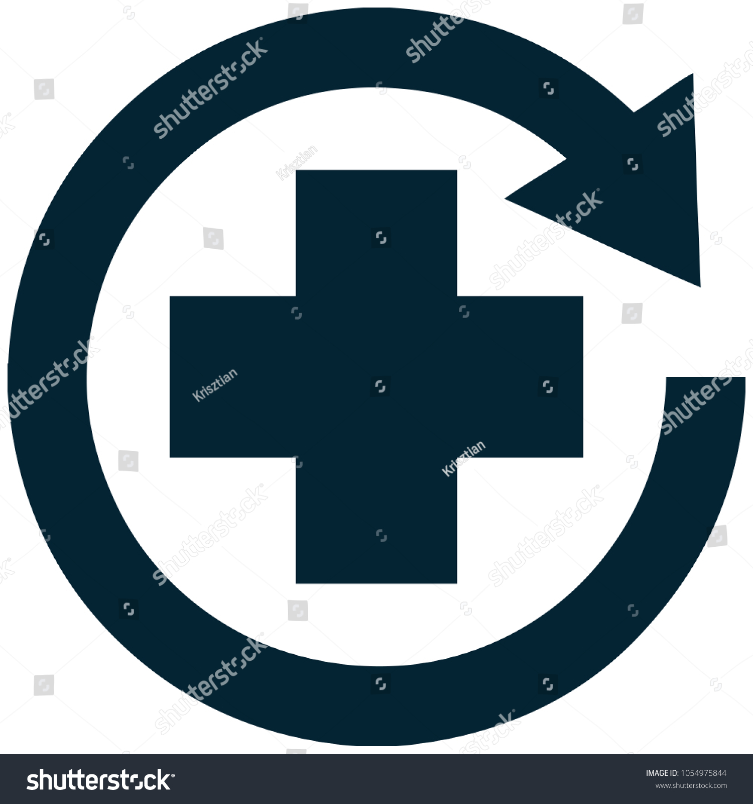 Plus Circle Arrow Sign Stock Vector (Royalty Free) 1054975844