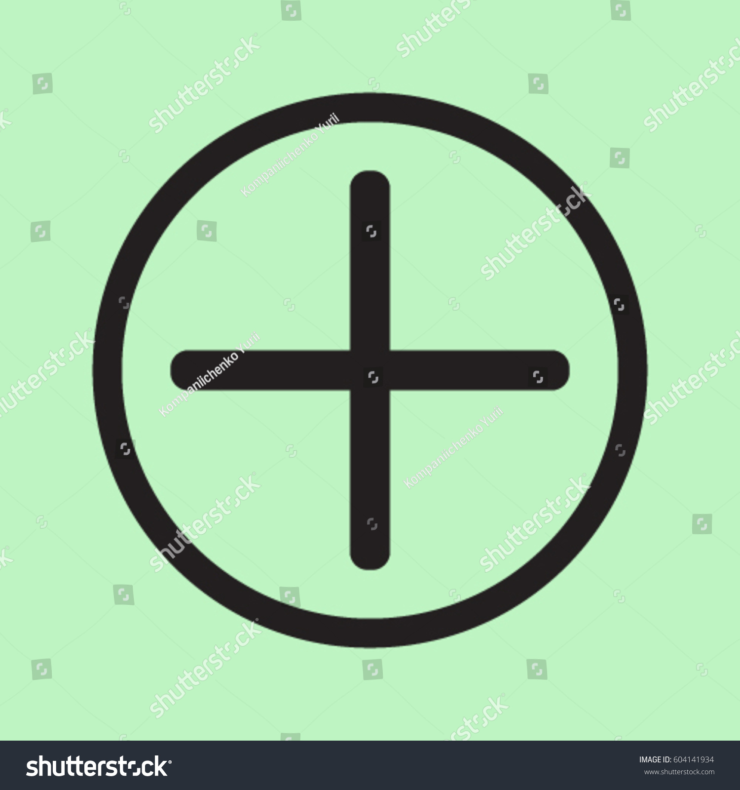Plus Icon Positive Symbol Vector Illustration: vector de stock (libre ...