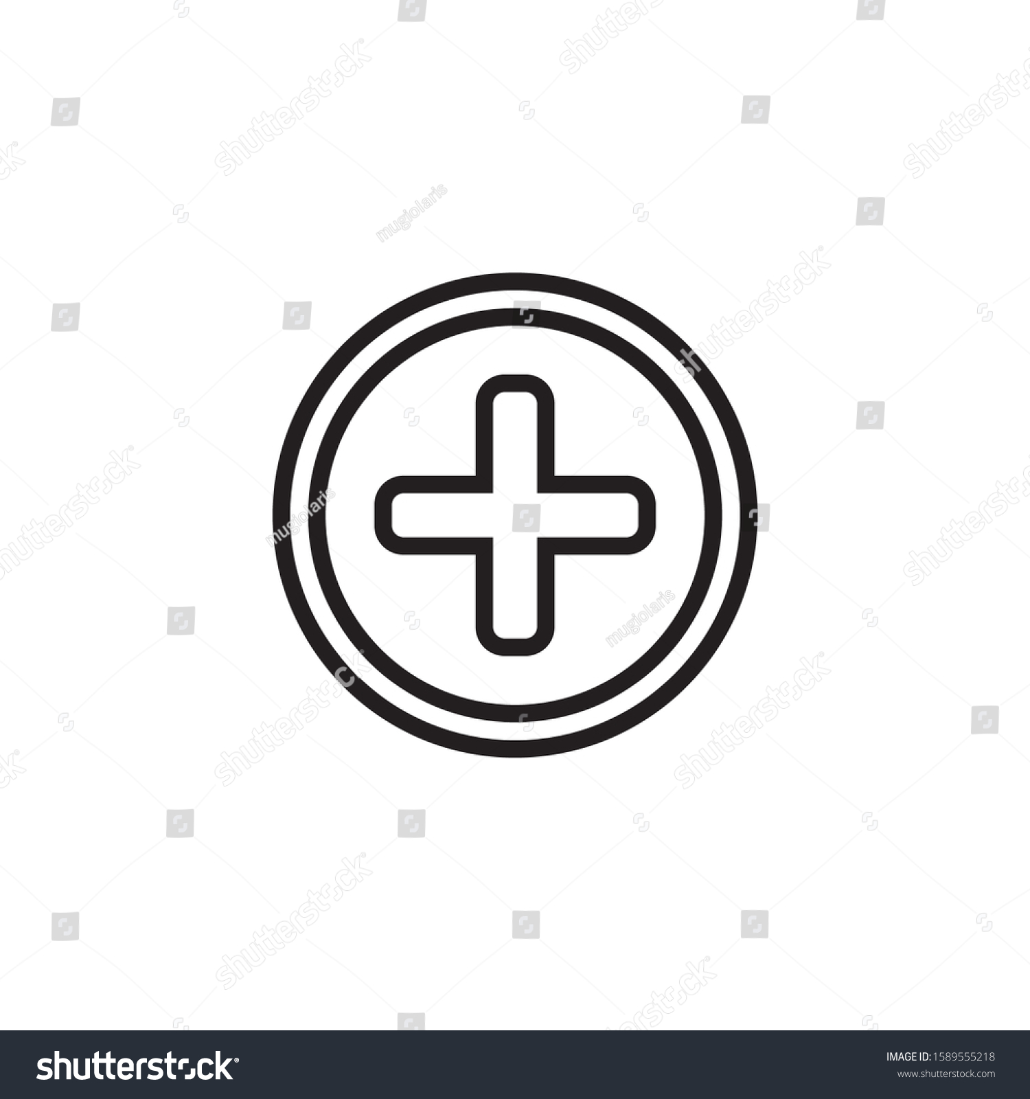 Plus Icon Symbol Vector Illustration Stock Vector (Royalty Free ...