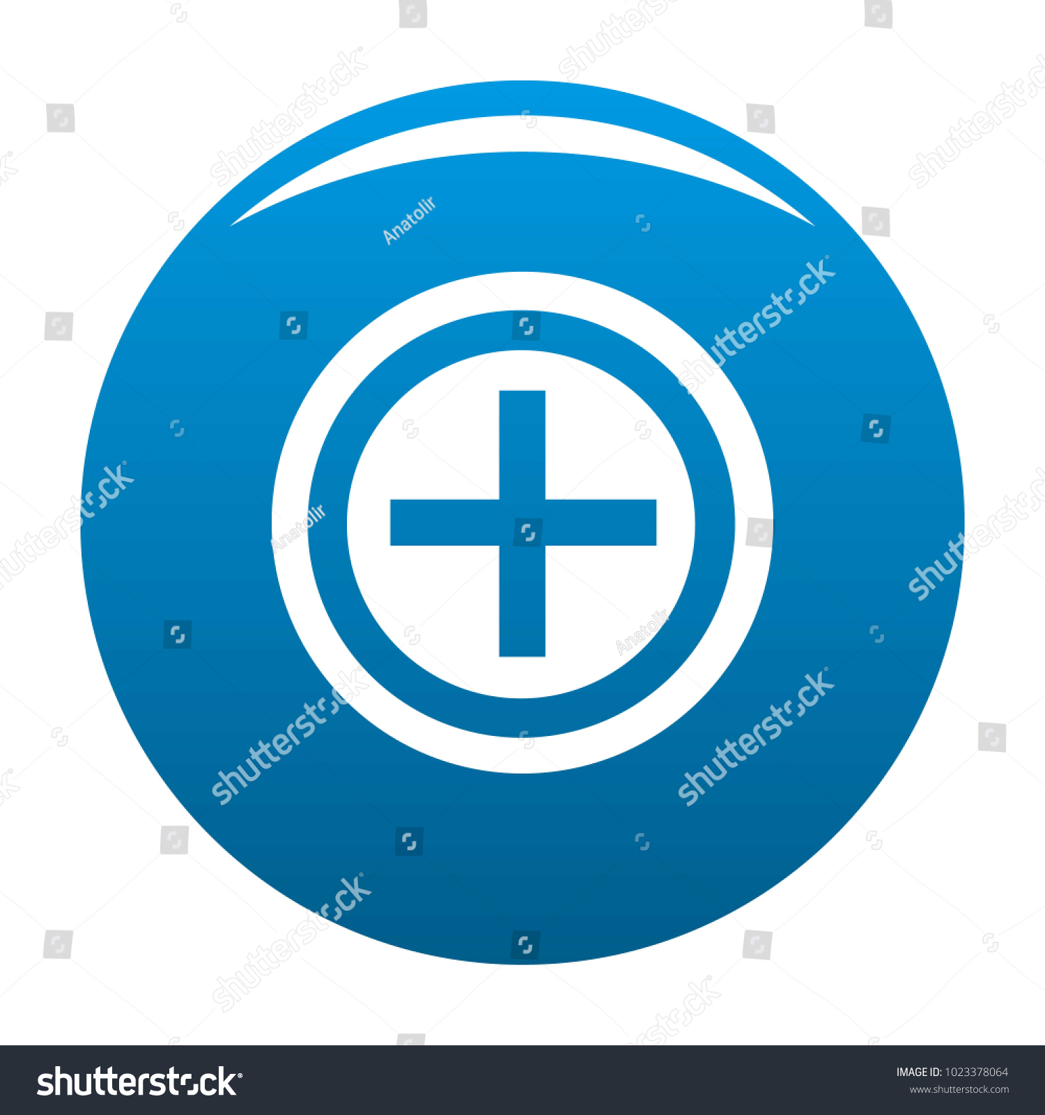 Plus Icon Vector Blue Circle Isolated Stock Vector (Royalty Free ...