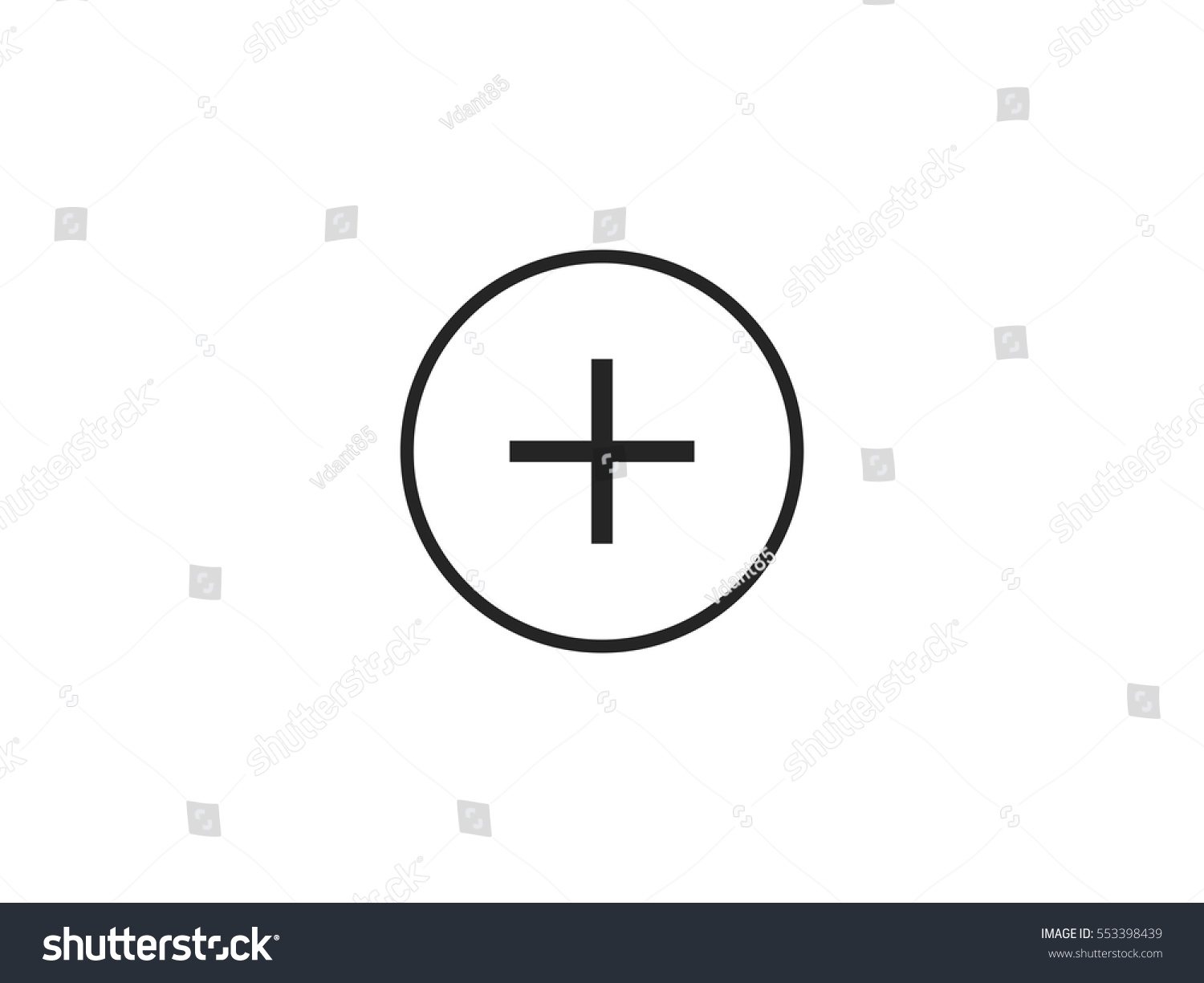 Plus Icon Vector Illustration On White: vector de stock (libre de ...
