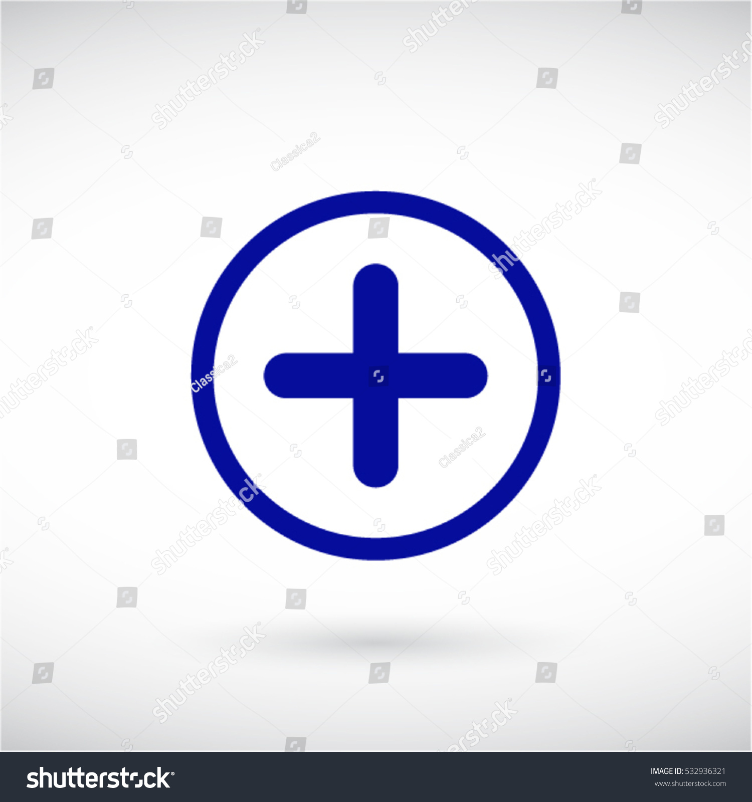 Plus Circle Icon Stock Vector (Royalty Free) 532936321 | Shutterstock