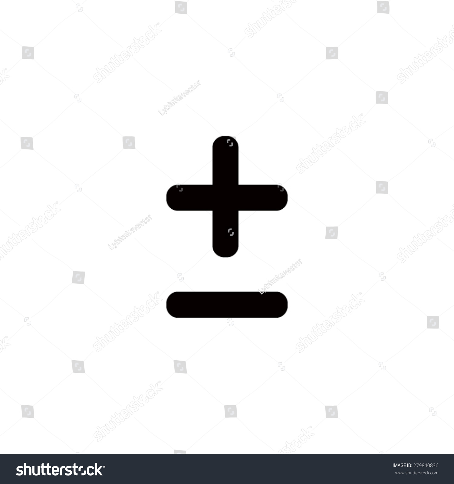 Plus Sign And Minus Stock Vector Illustration 279840836 : Shutterstock