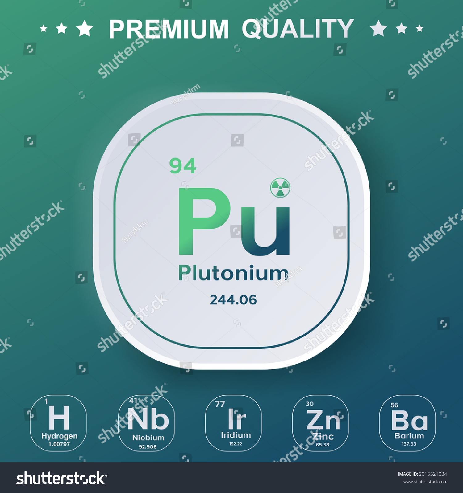 Plutonium Element Periodic Table Modern Design Stock Vector (Royalty ...