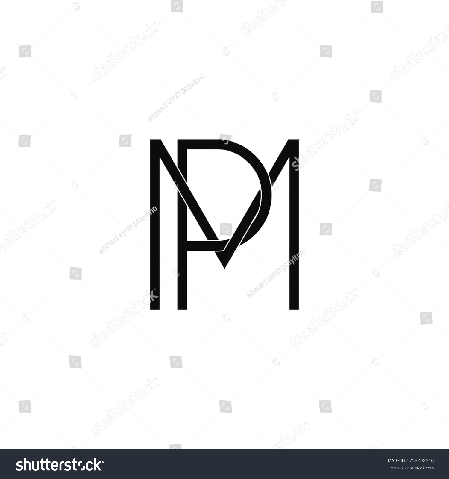 Pm Letter Original Monogram Logo Design Stock Vector (Royalty Free ...
