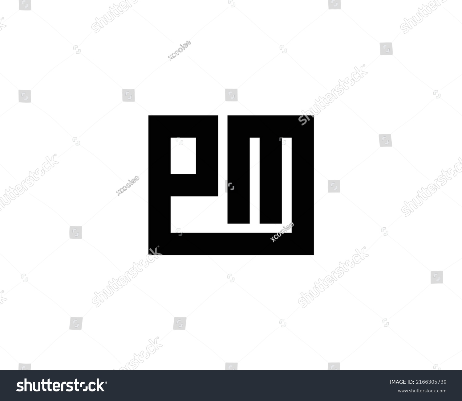 Pm Logo Design Vector Template Stock Vector (Royalty Free) 2166305739 ...