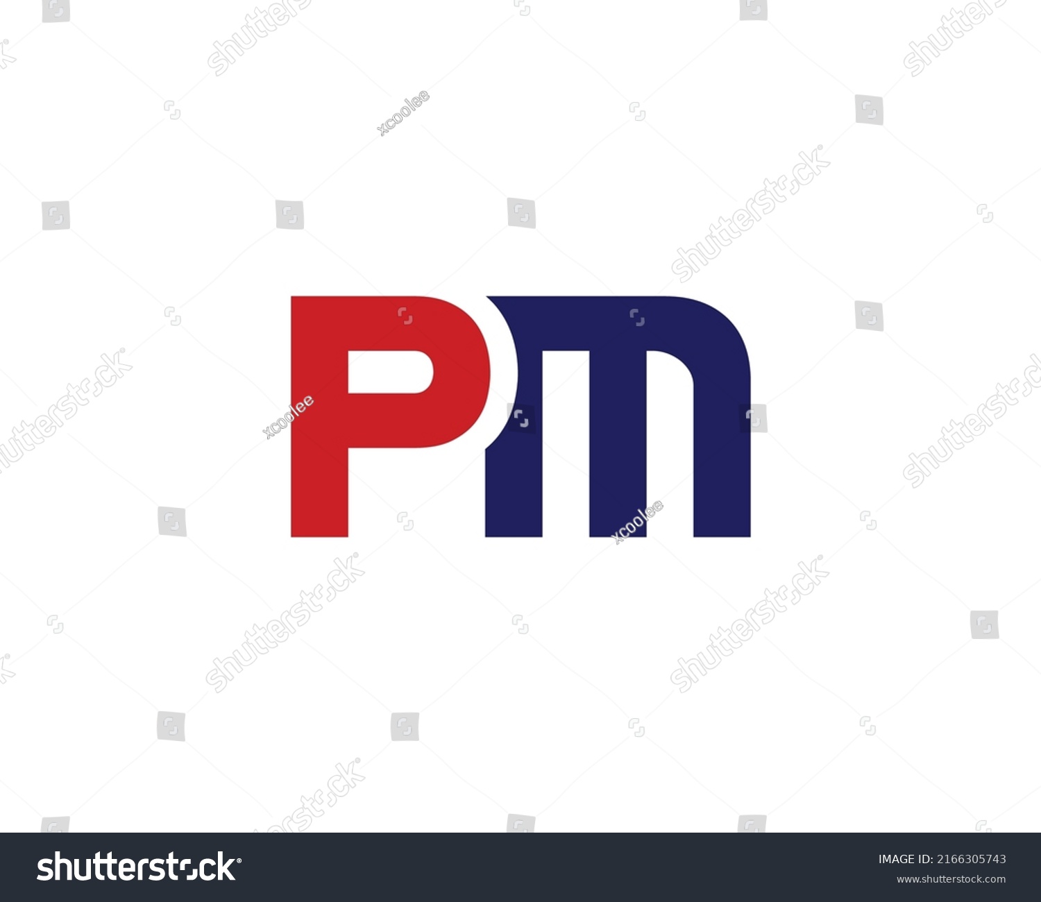 Pm Logo Design Vector Template Stock Vector (Royalty Free) 2166305743 ...
