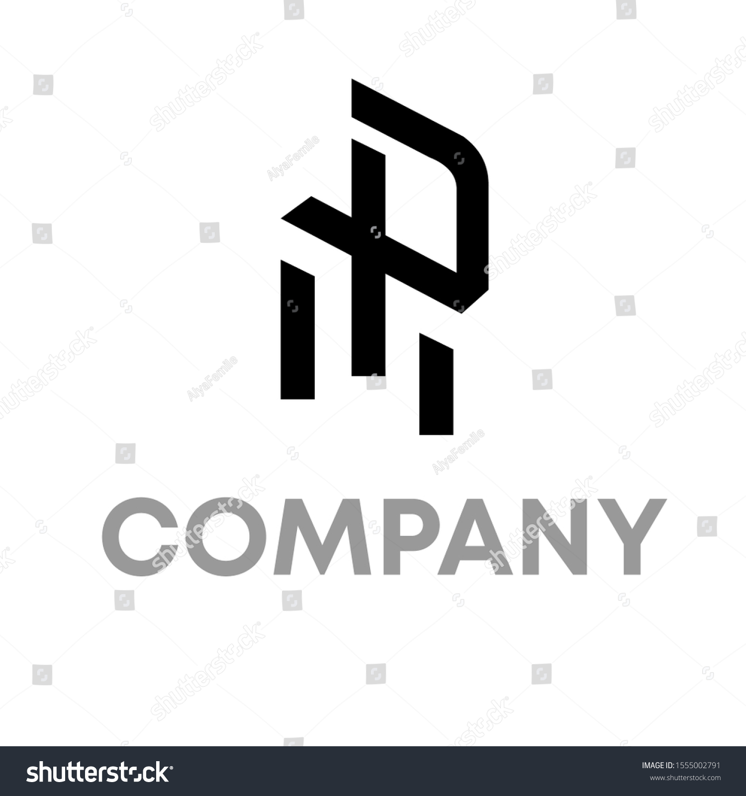Pm Logo Vector Design Sign Template Stock Vector (Royalty Free ...