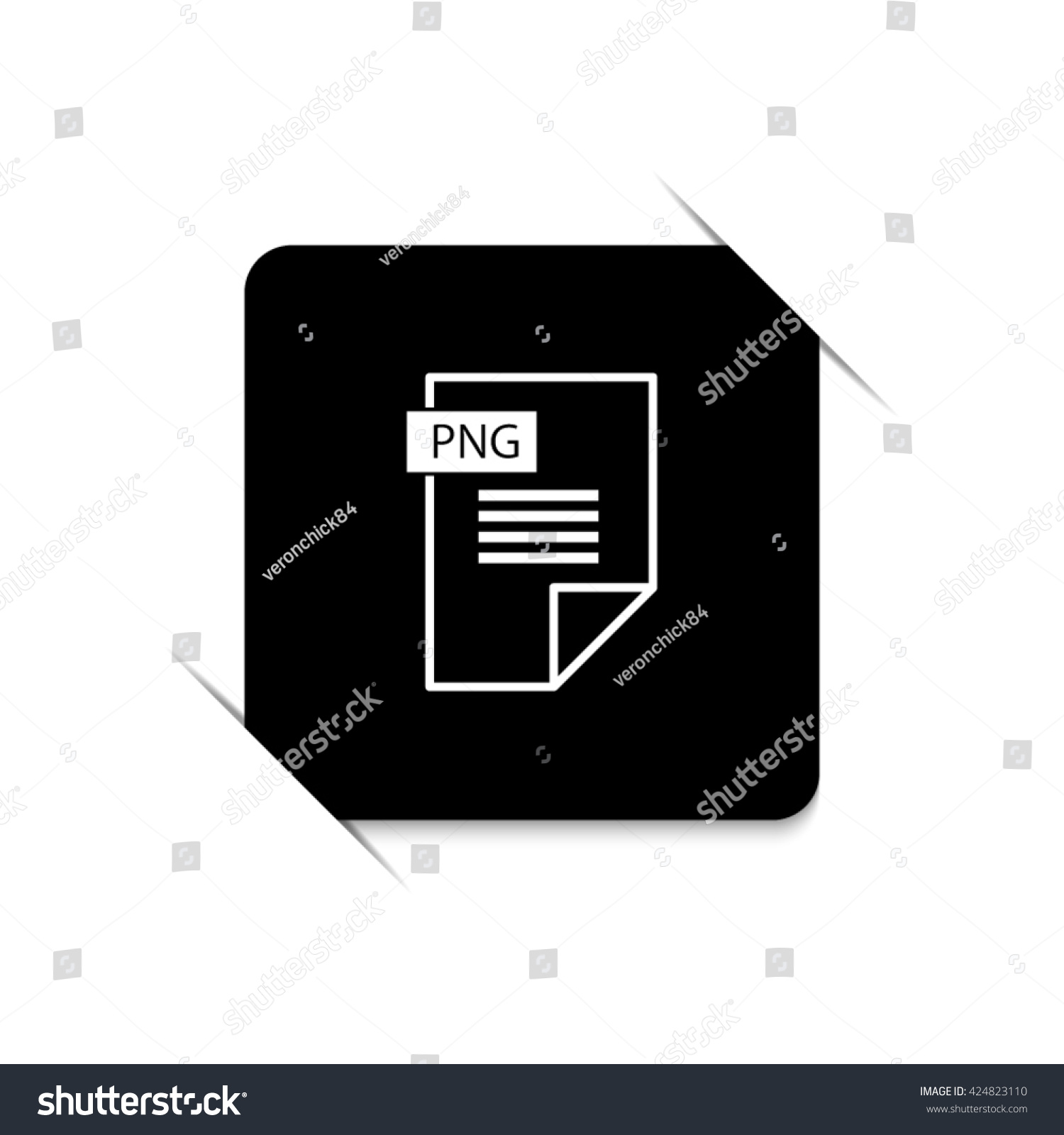 Png Icon Black Vector Icon Stock Vector (Royalty Free) 424823110 ...