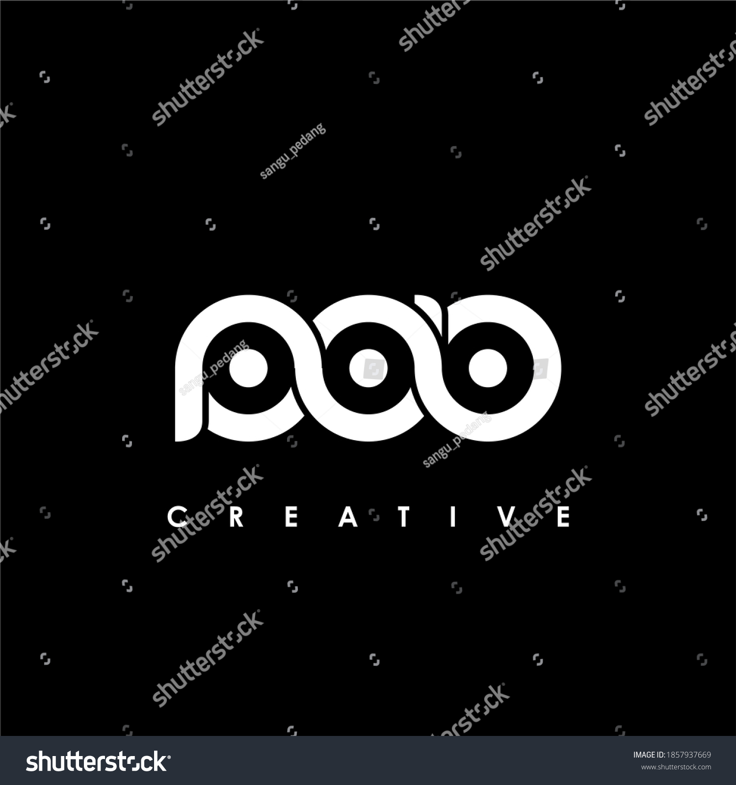 Pob Letter Initial Logo Design Template Stock Vector (Royalty Free ...