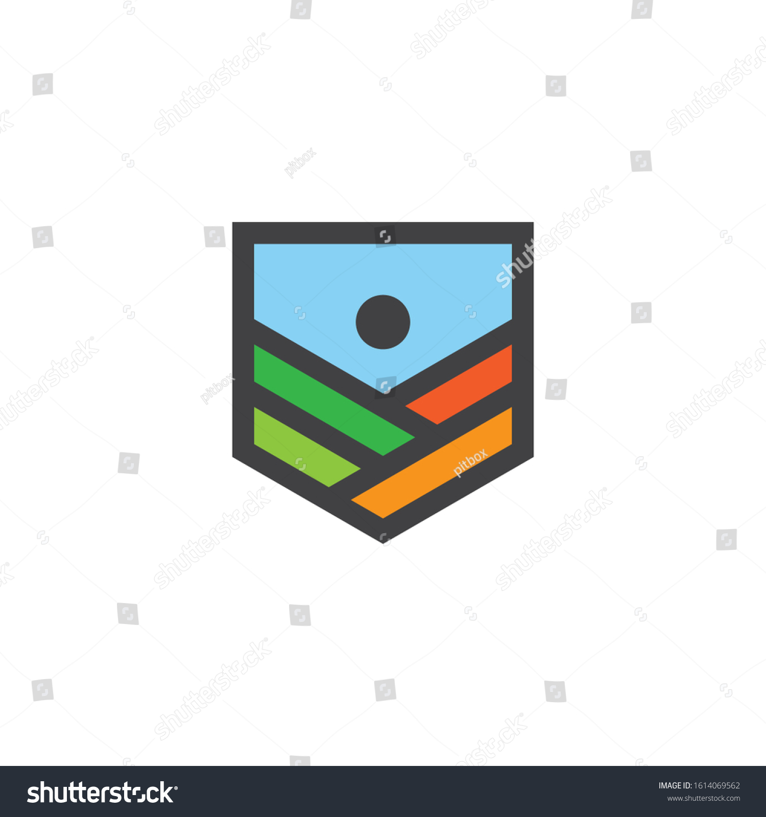 Pocket Logo Vector Landscape Element Template Stock Vector (Royalty ...
