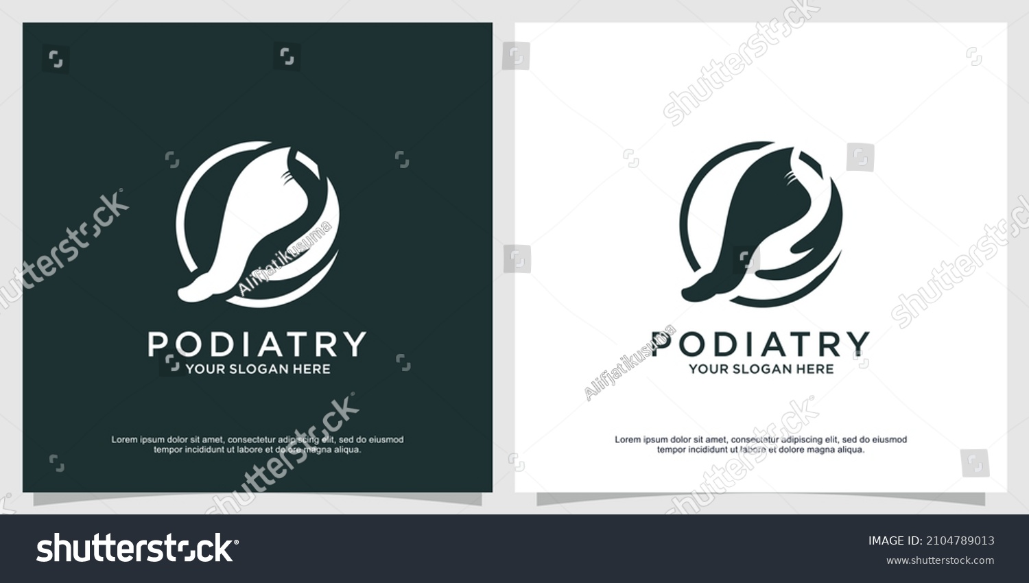 Podiatry Logo Design Concept Premium Vector Stock Vector (Royalty Free ...
