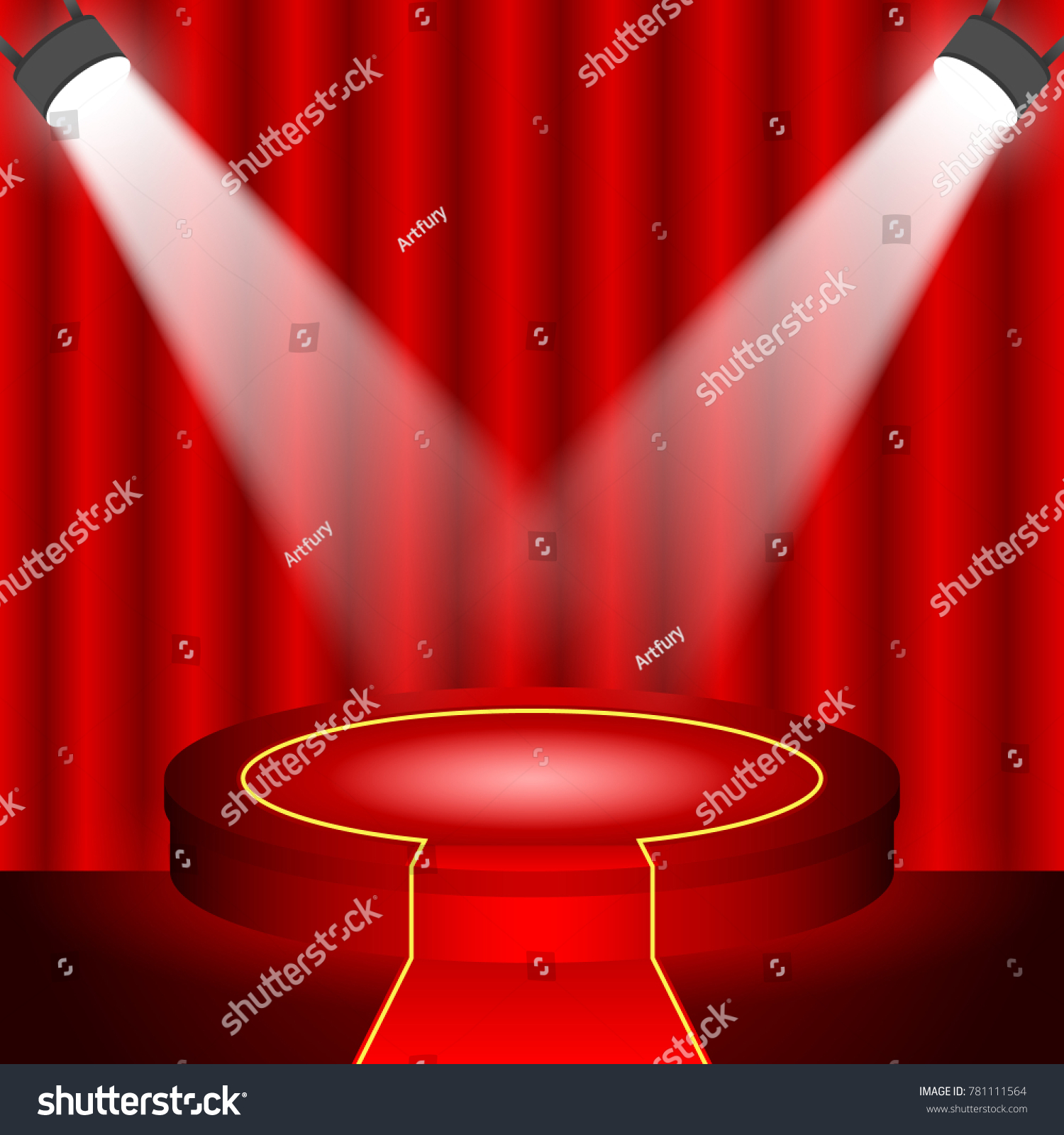 Podium Lighting Vector Illustration: เวกเตอร์สต็อก (ปลอดค่าลิขสิทธิ์ ...