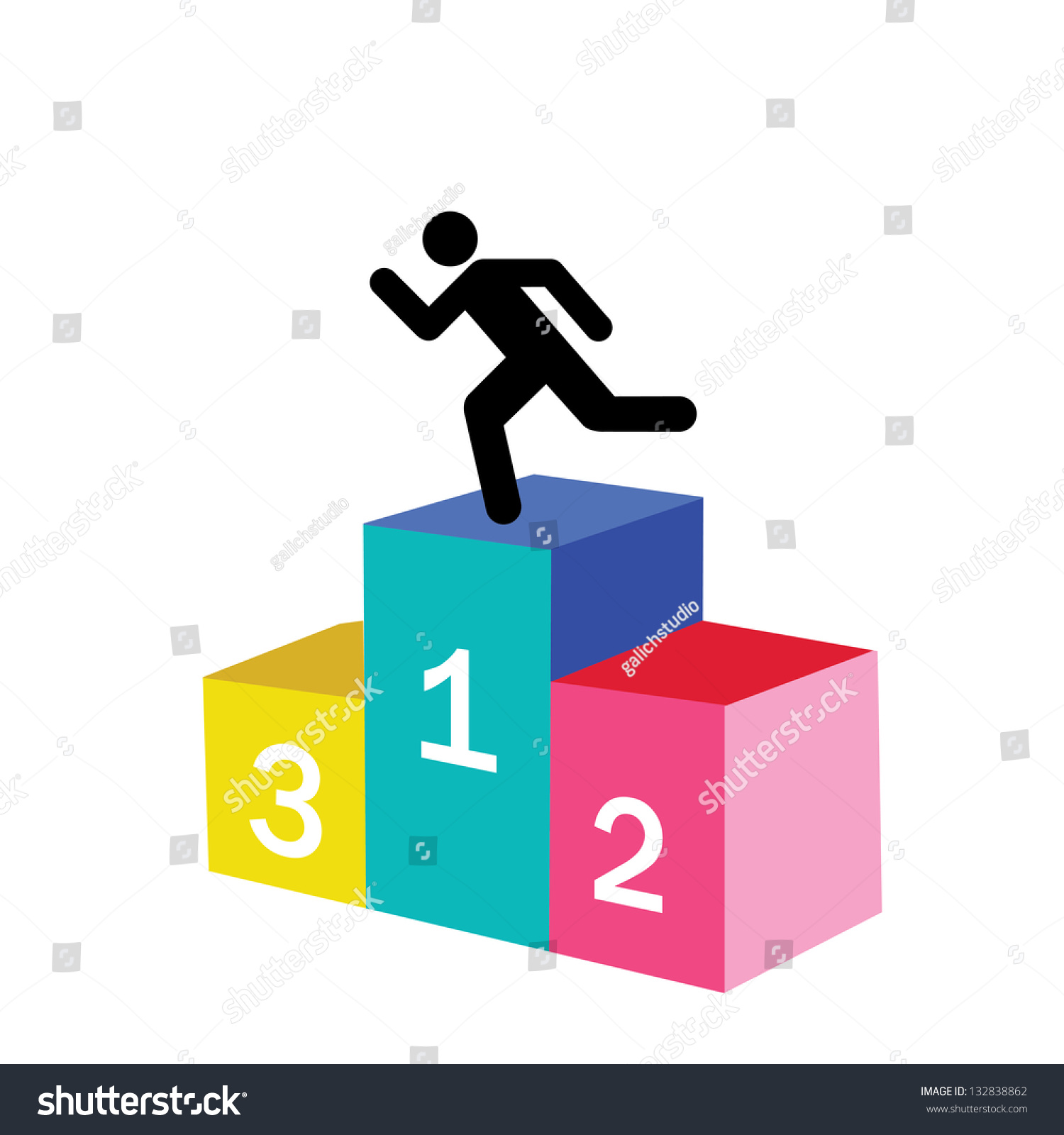 Podium Numbers One Two Three: vector de stock (libre de regalías ...