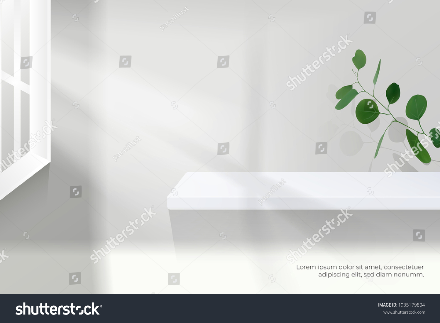 Podium Shadow Overlay Effect Product Presentation Stock Vector (Royalty ...