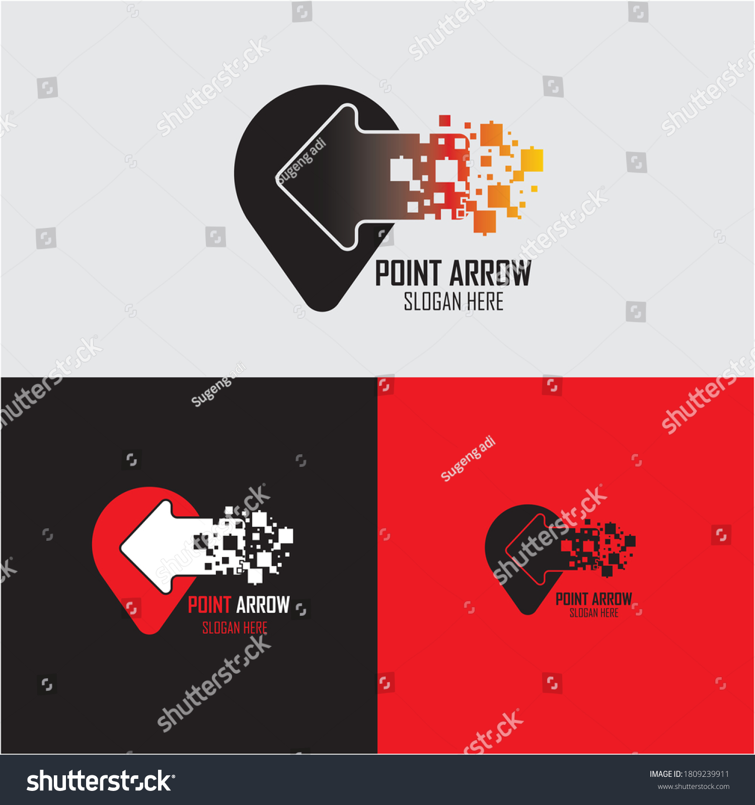 Point Arrow Logo Design Template Vector Stock Vector (Royalty Free ...